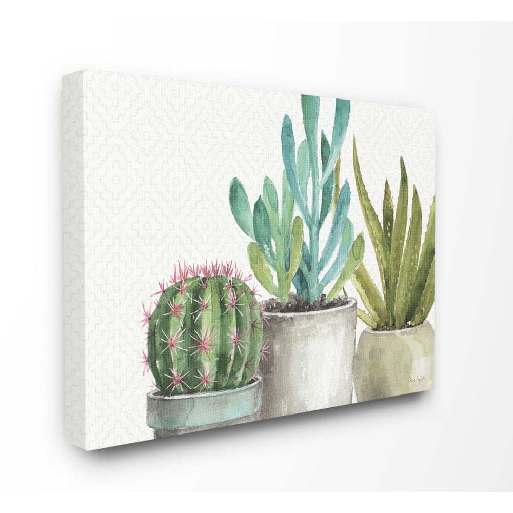 Free Shipping! Stupell Industries Modern Succulents Watercolor Canvas ...