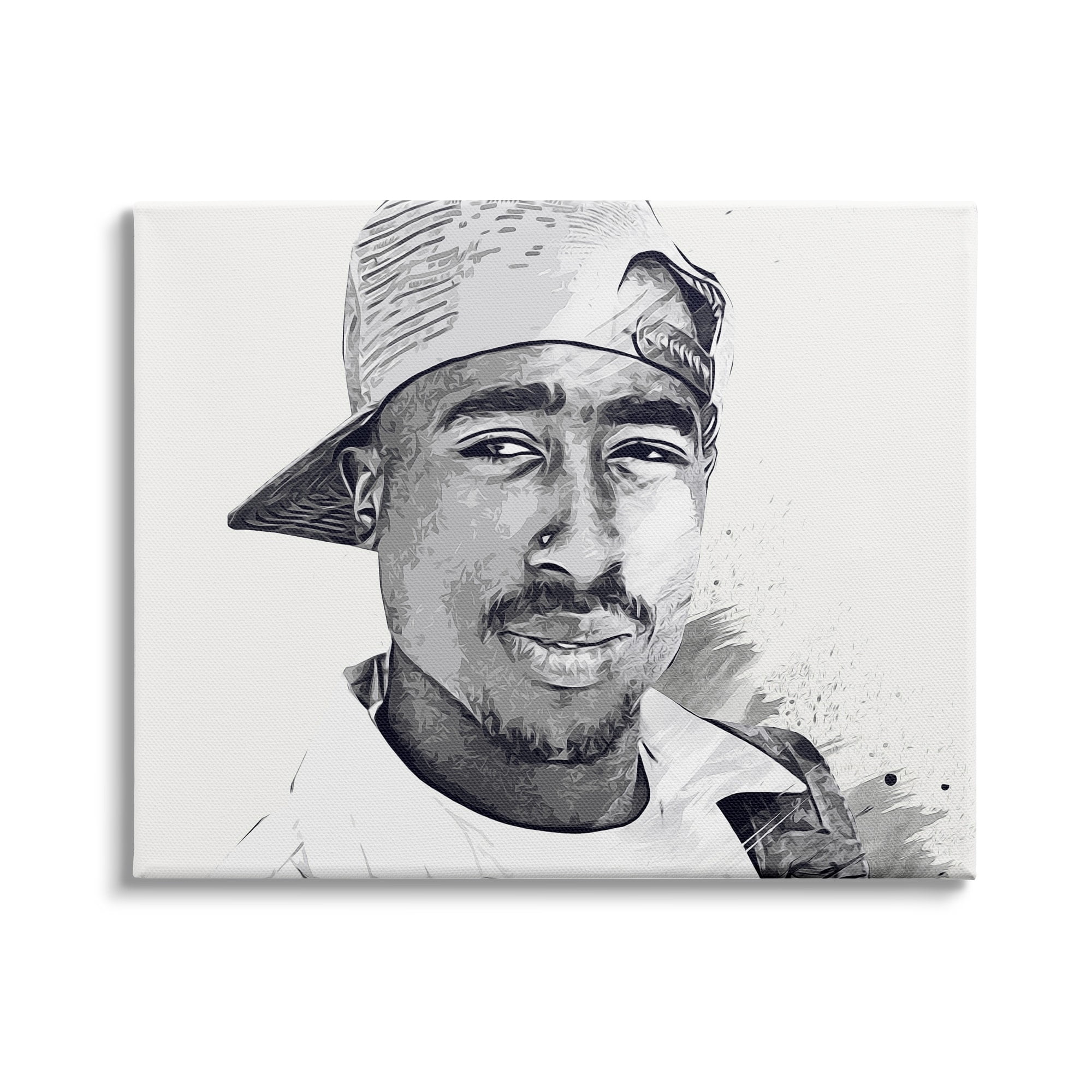 Free Shipping! Stupell Industries Modern Tupac Portrait Canvas Art ...
