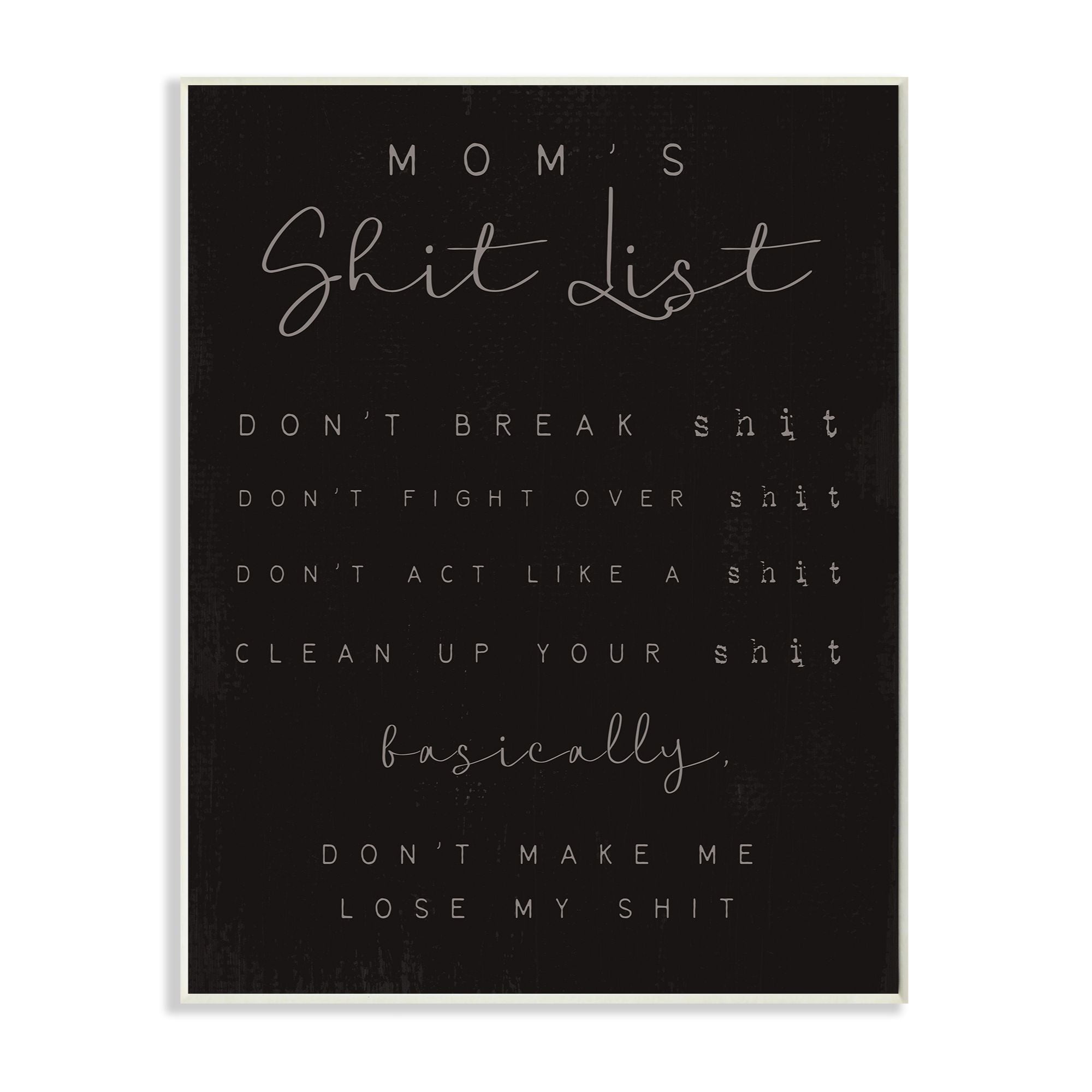 Stupell Industries Moms List Wall Plaque - 13 x 19 Inches - Walmart.com