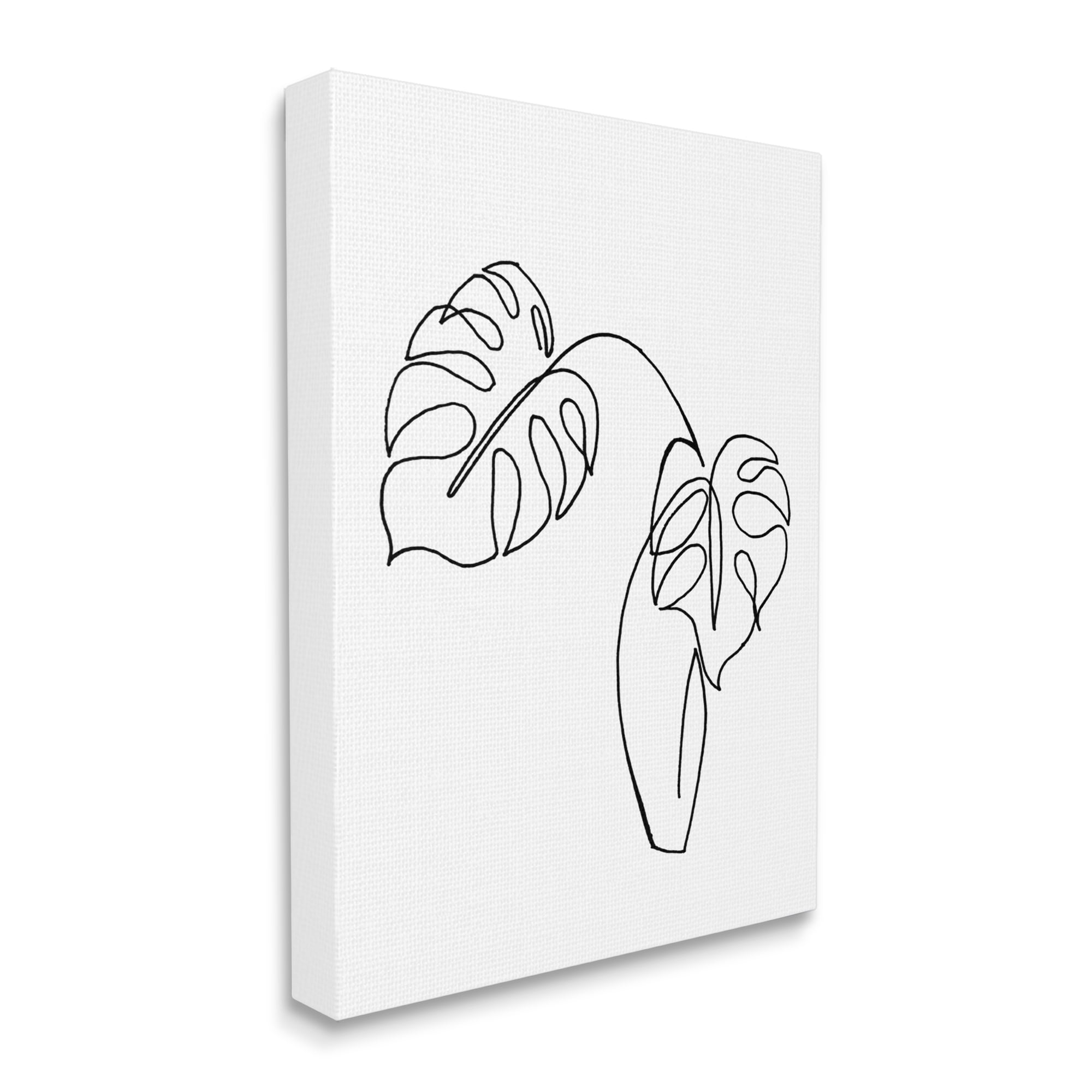 Stupell Industries Monstera Plants in Vase Single Line Drawing,30 x 40 ...