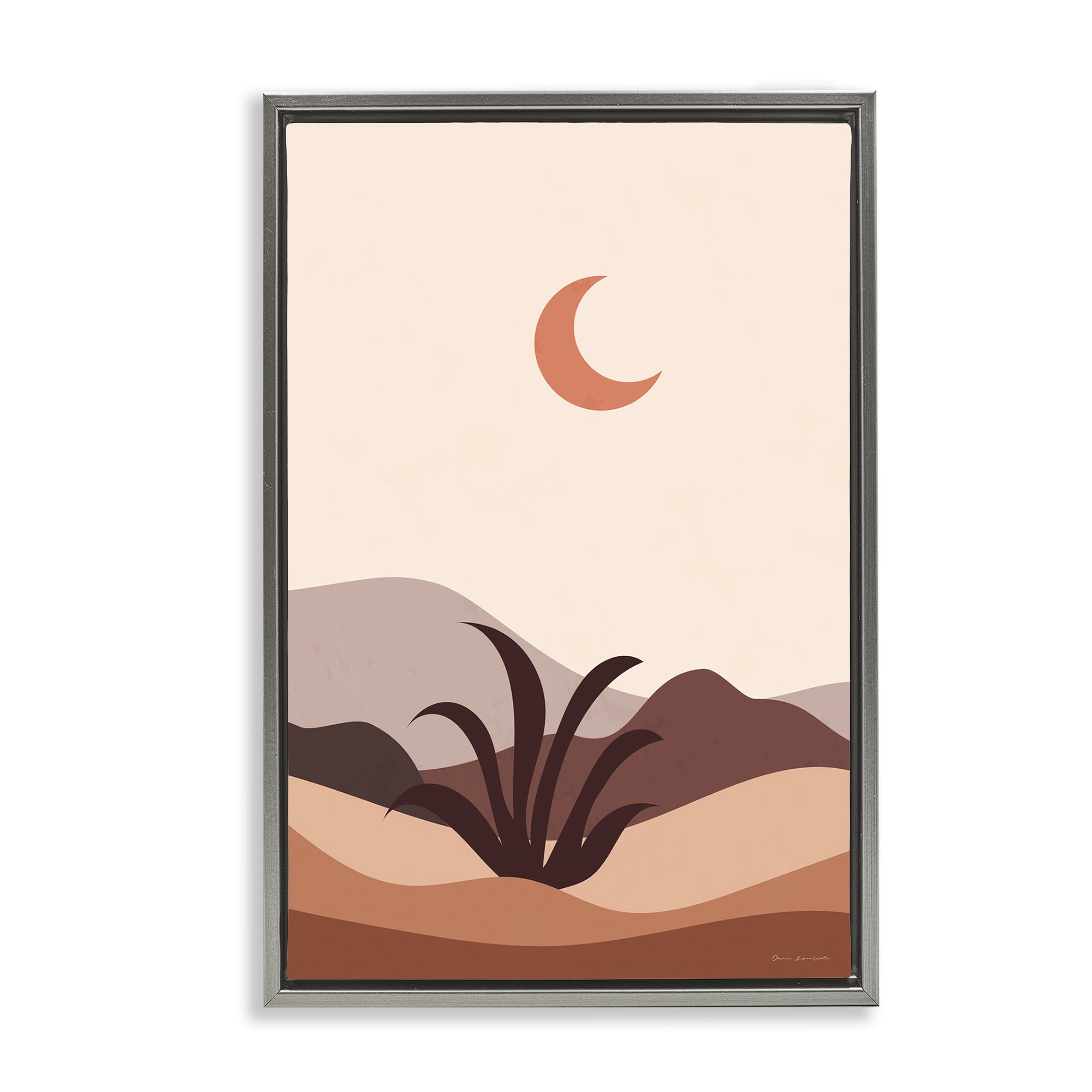 Stupell Industries Moon Over Desert Scene Landscape & Nature Painting ...