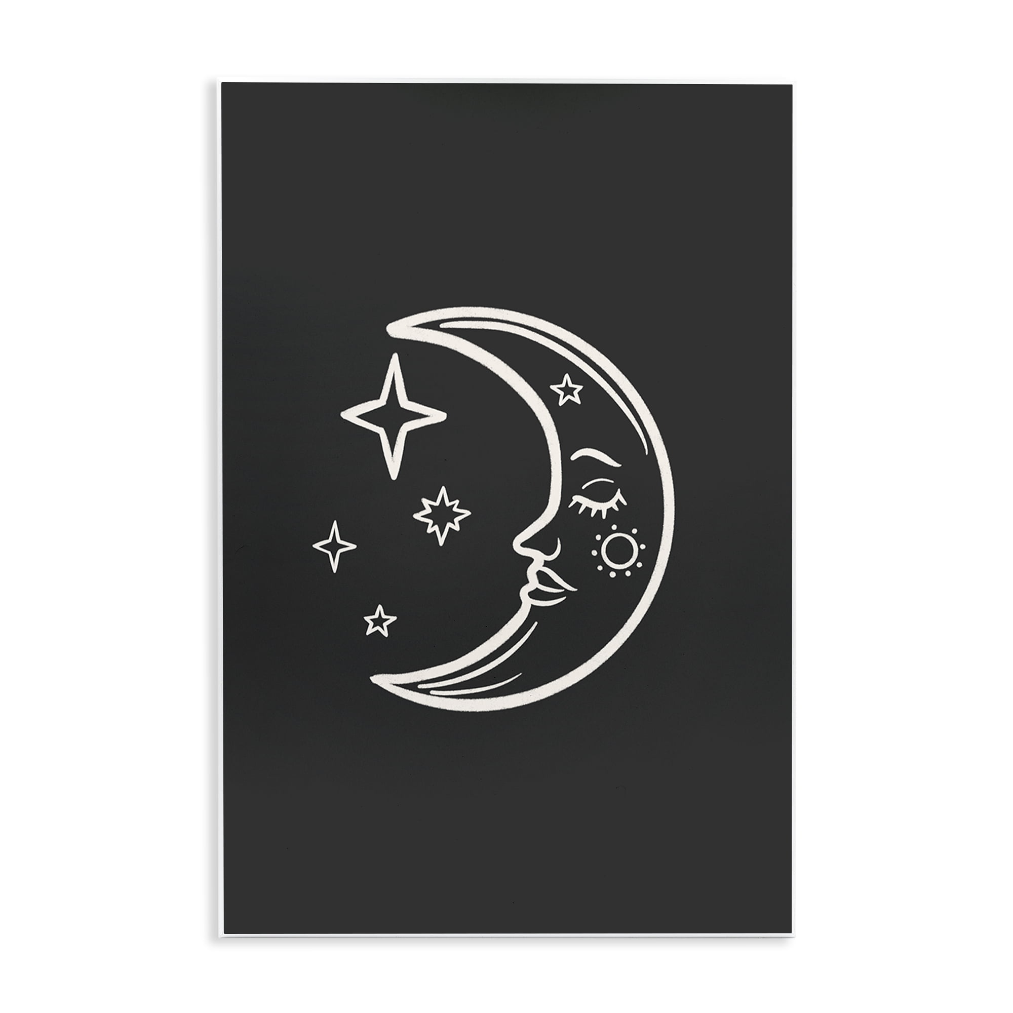 Stupell Industries Moon & Stars on Black Astrology & Stars Painting ...