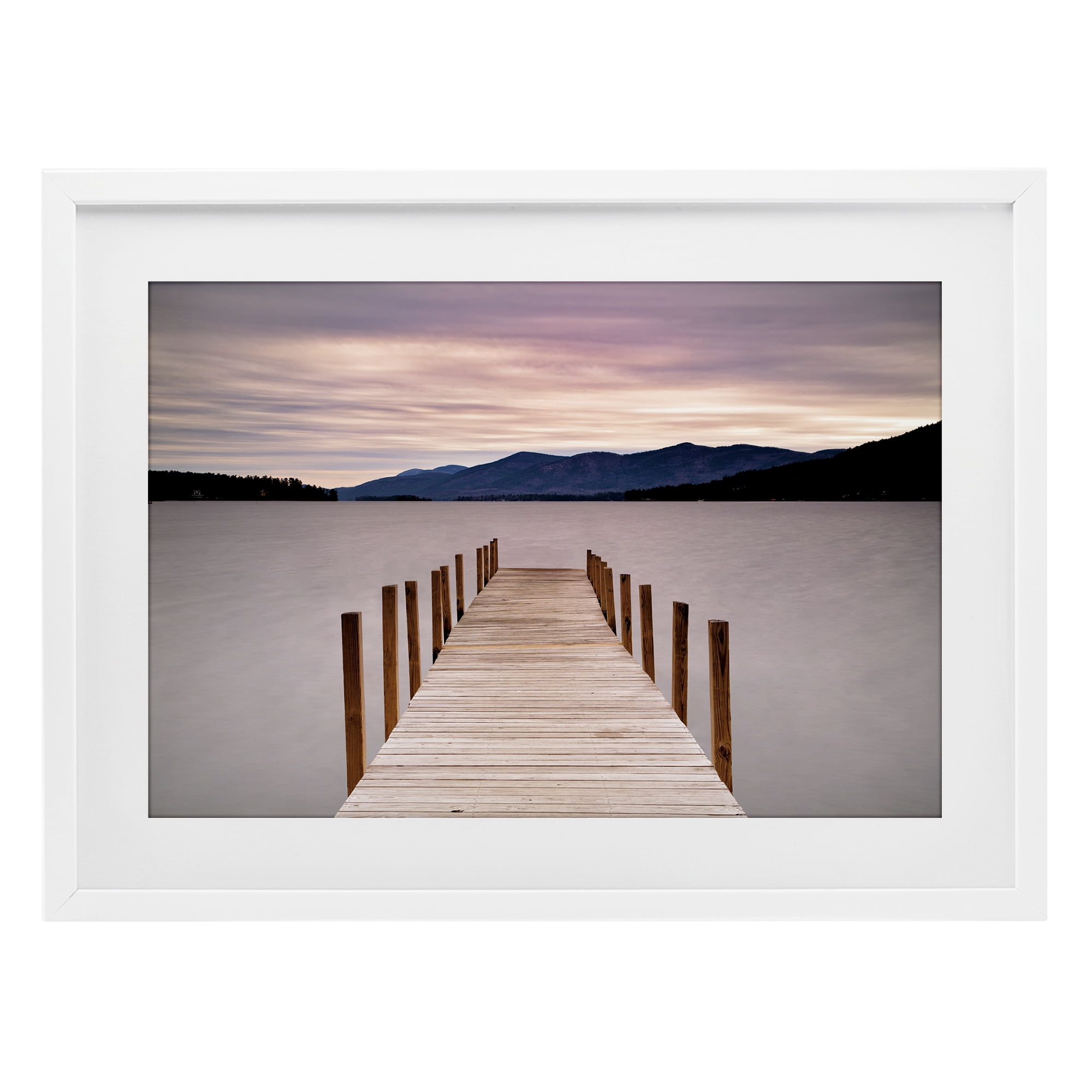 Stupell Industries Morning View Over Dock White Framed Print Under ...
