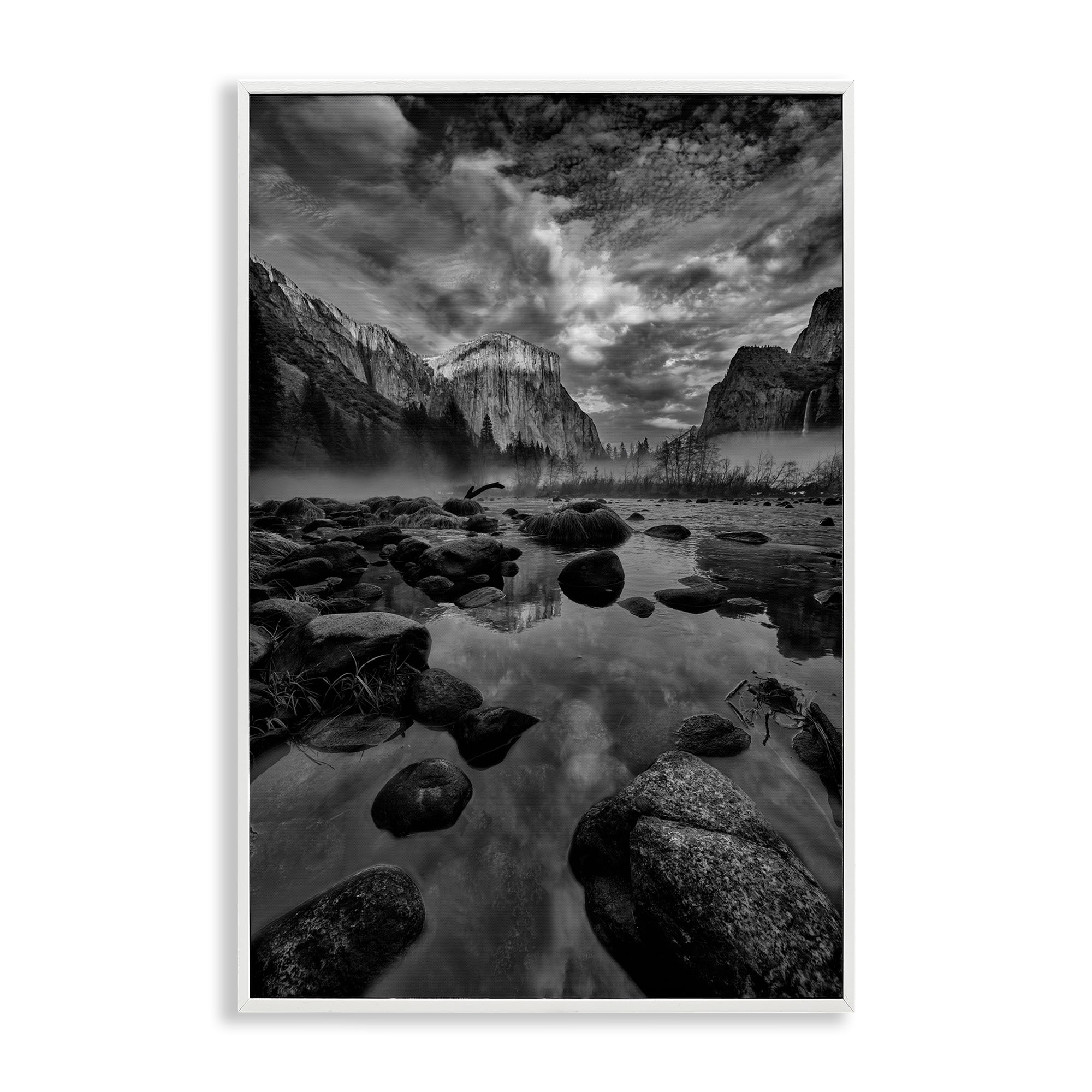 Stupell Industries Morning in Yosemite Valley White Framed Giclee Art ...