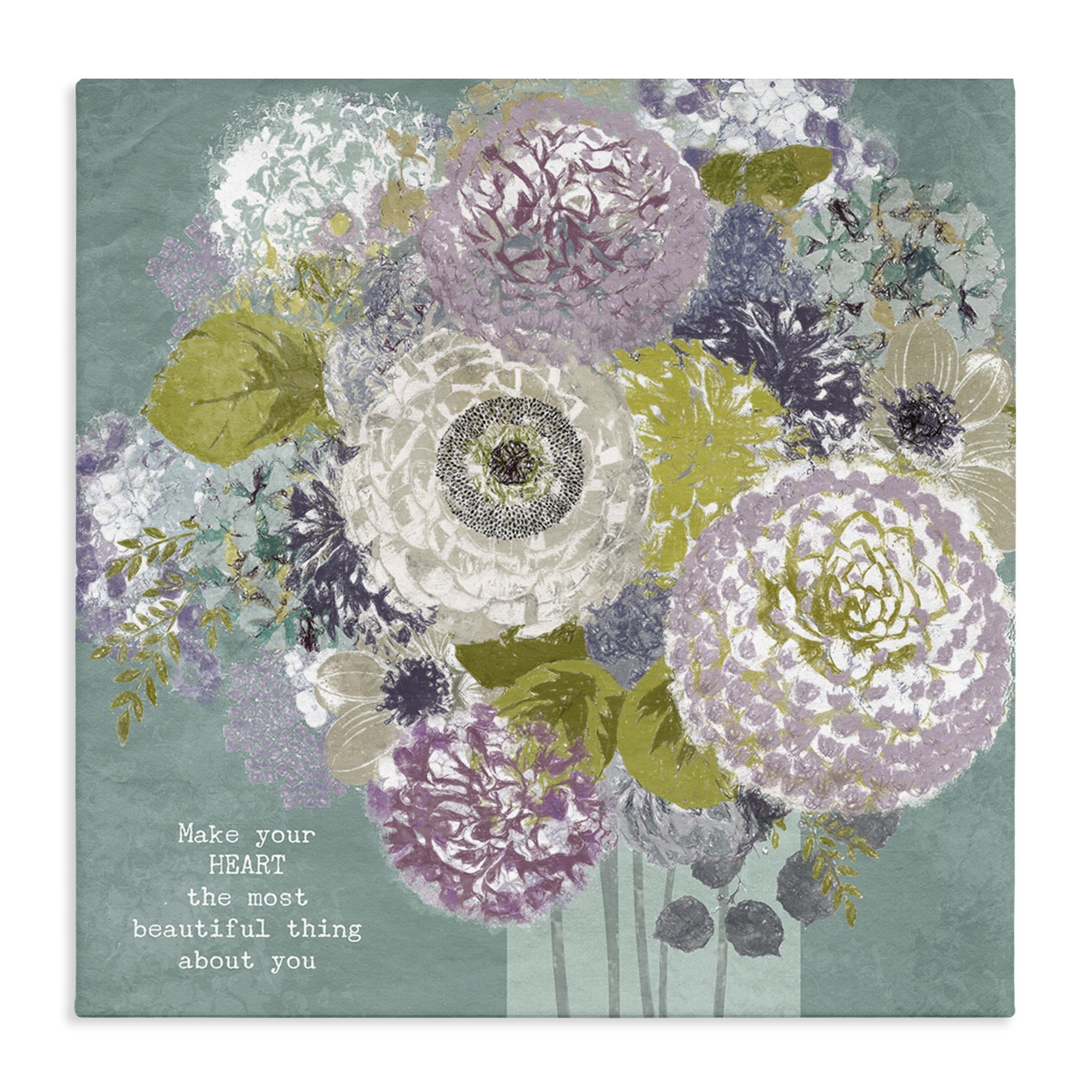 Stupell Industries Most Beautiful Thing Florals Canvas Wall Art, design ...