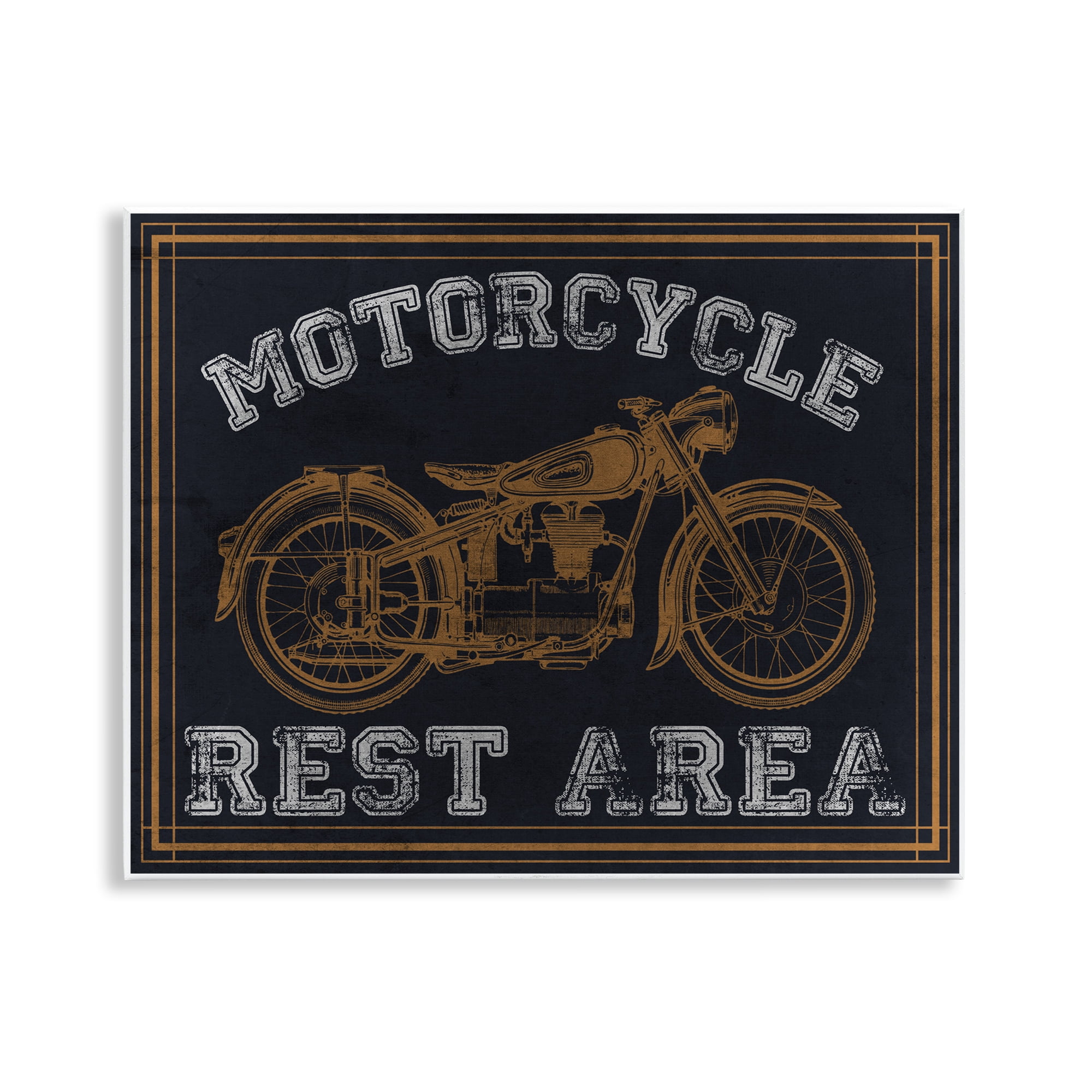 Stupell Industries Motorcycle Rest Area Wall Plaque Art, design by ...