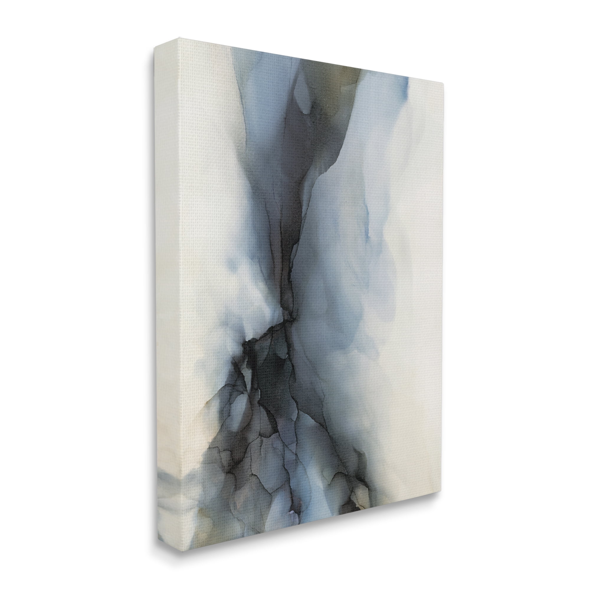 Stupell Industries Murky Blue Abstract Fluid Shape Distorted Twist ...