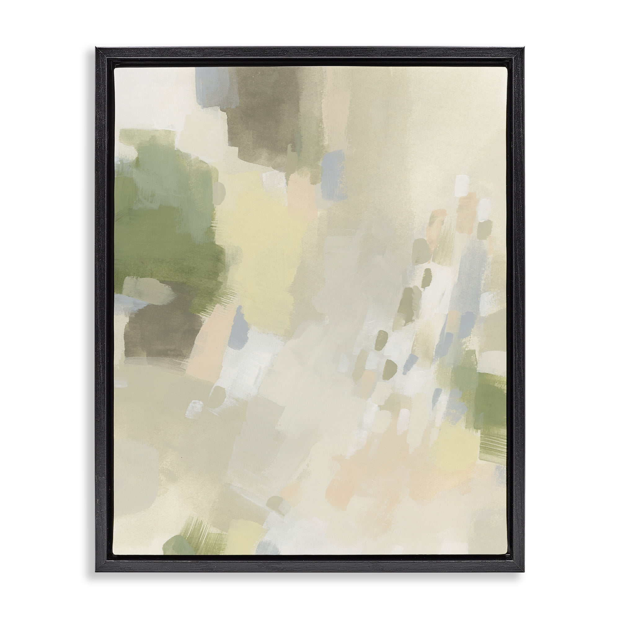 Stupell Industries Muted Abstract with Speckles Abstract Painting Black ...