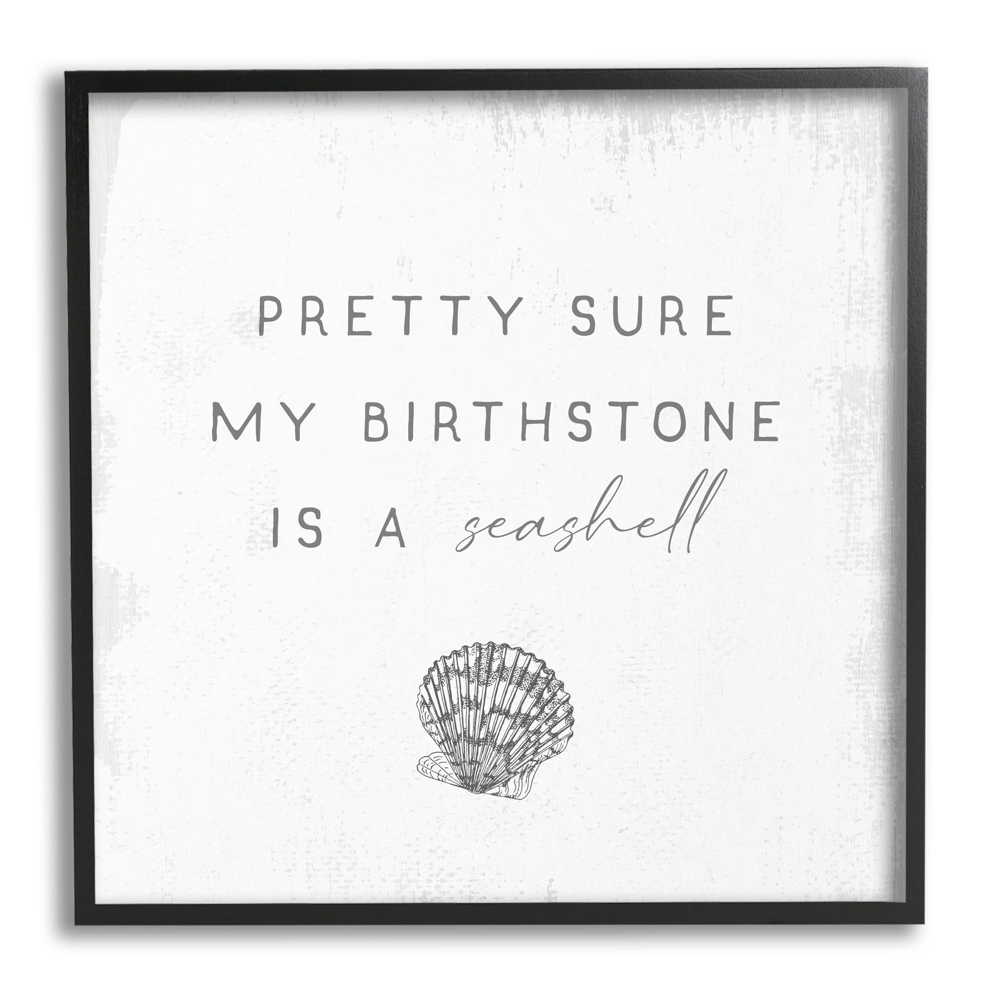 My Birthstone Is Seashell Vintage Inspirational Saying Coastal Graphic ...