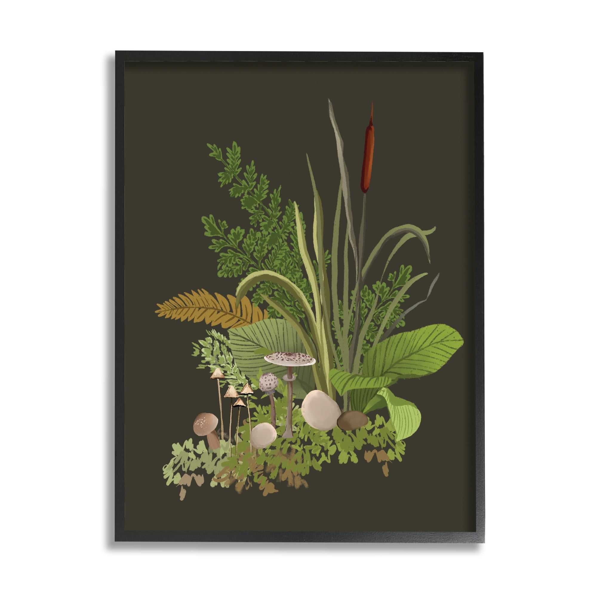 Stupell Industries Natural Forest Botanical Art Black Frame 11x14 by ...