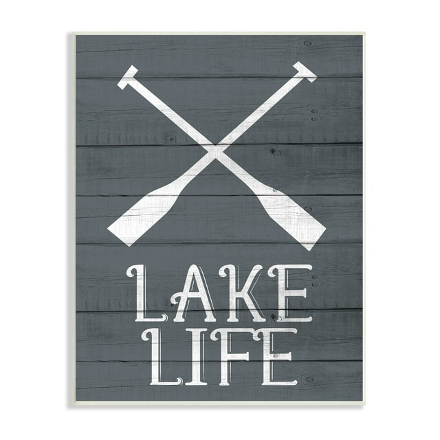 Stupell Industries Nautical Blue Lake Life Boat Oars - Walmart.com