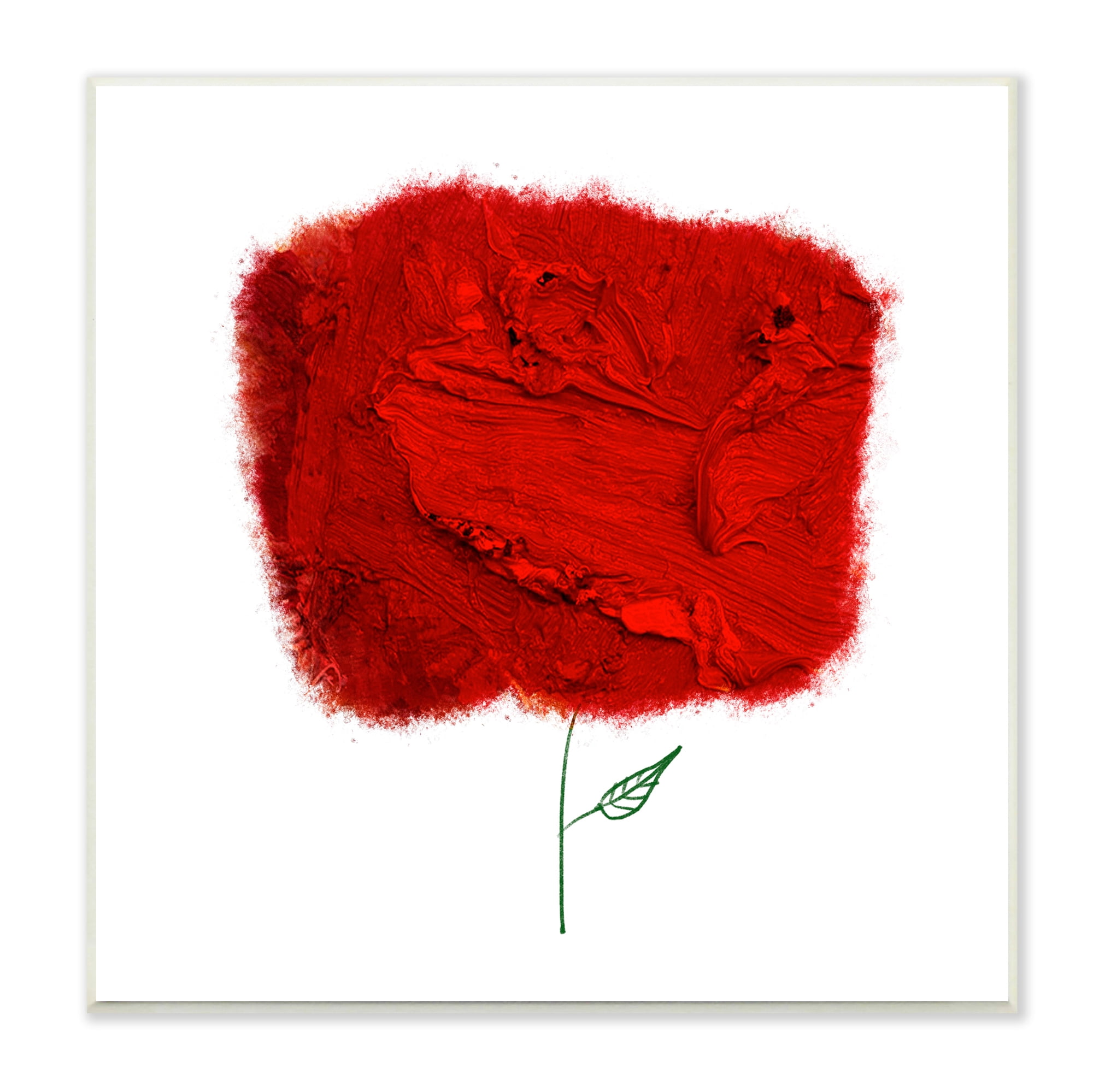 Stupell Industries Nerudo Rose Abstract Interpretation Modern Red ...