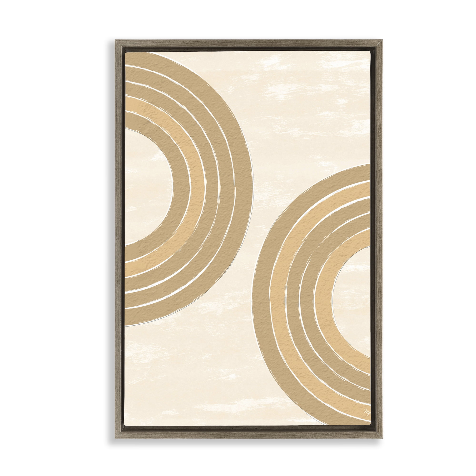 Stupell Industries Neutral Arch Expressions Abstract Painting Brown ...