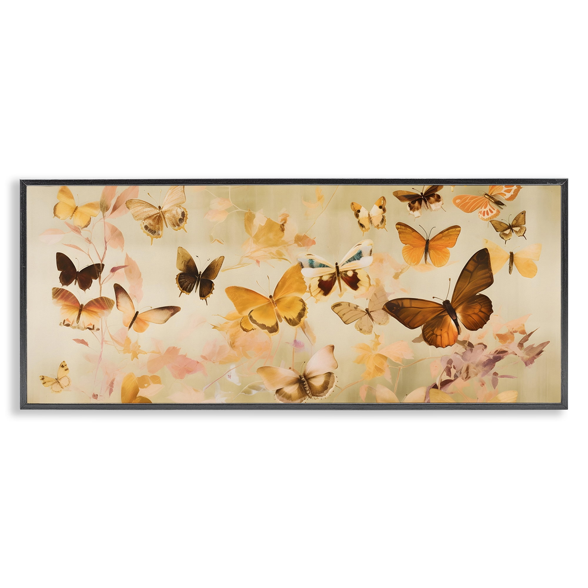 Stupell Industries Neutral Butterfly Array Animals & Insects Painting ...