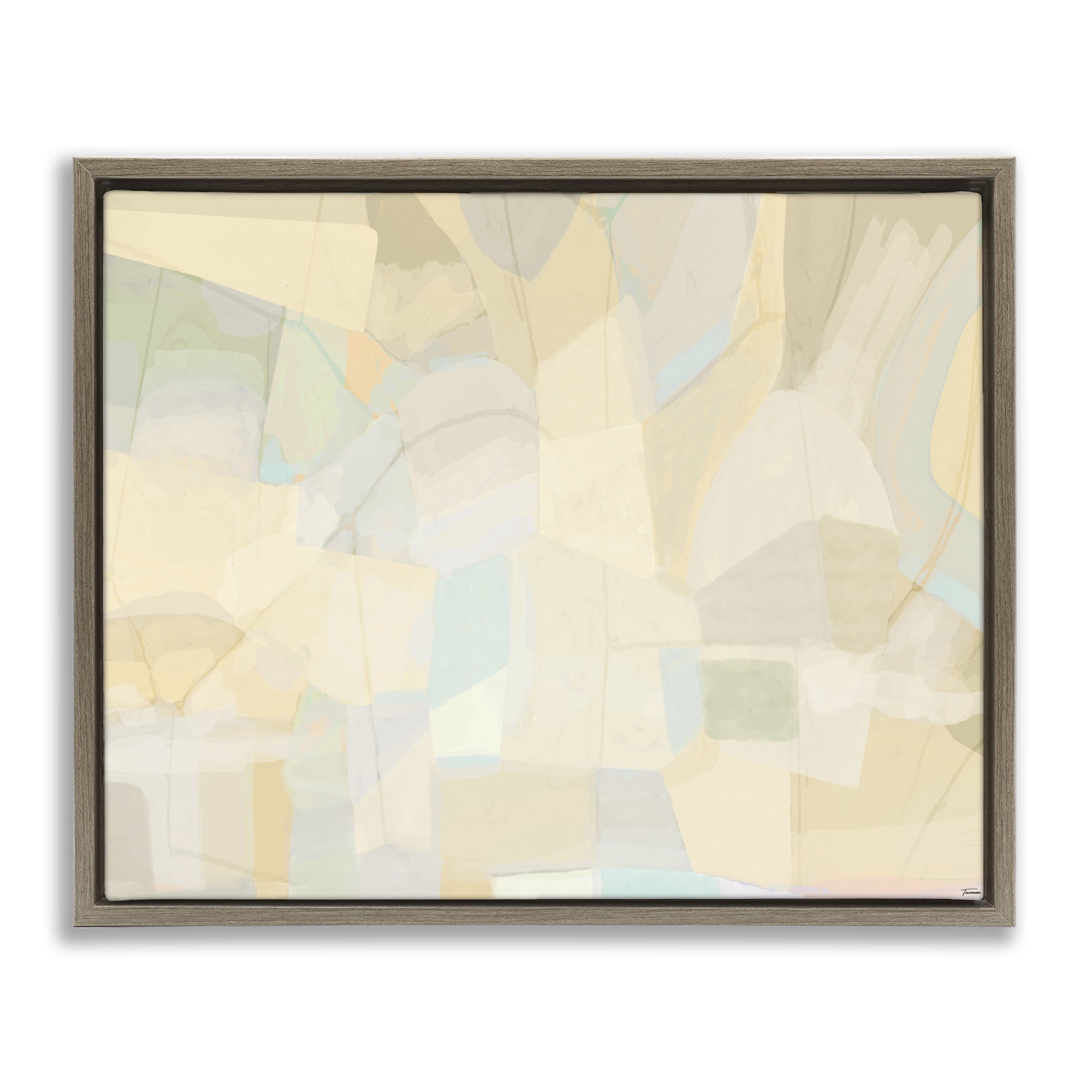 Stupell Industries Neutral Geometric Pattern Abstract Painting Brown ...