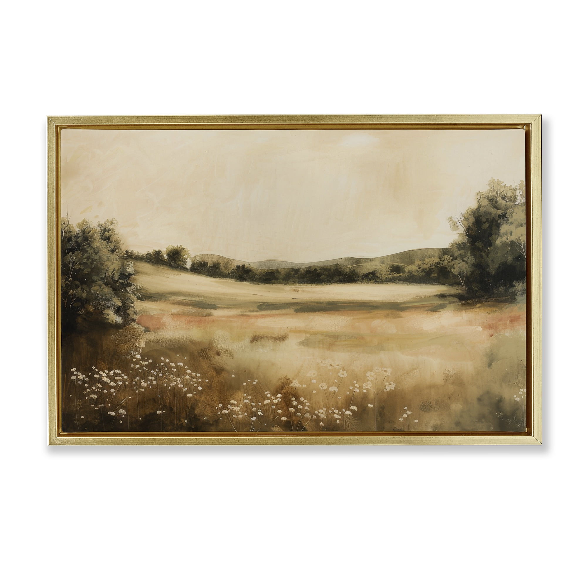 Stupell Industries Neutral Meadow Landscape Landscape & Nature Painting ...