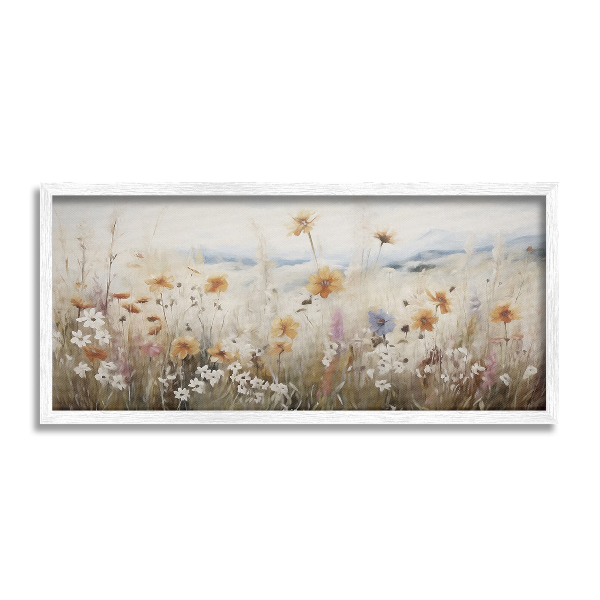 Stupell Industries Neutral Misty Meadow Botanical & Floral Painting ...