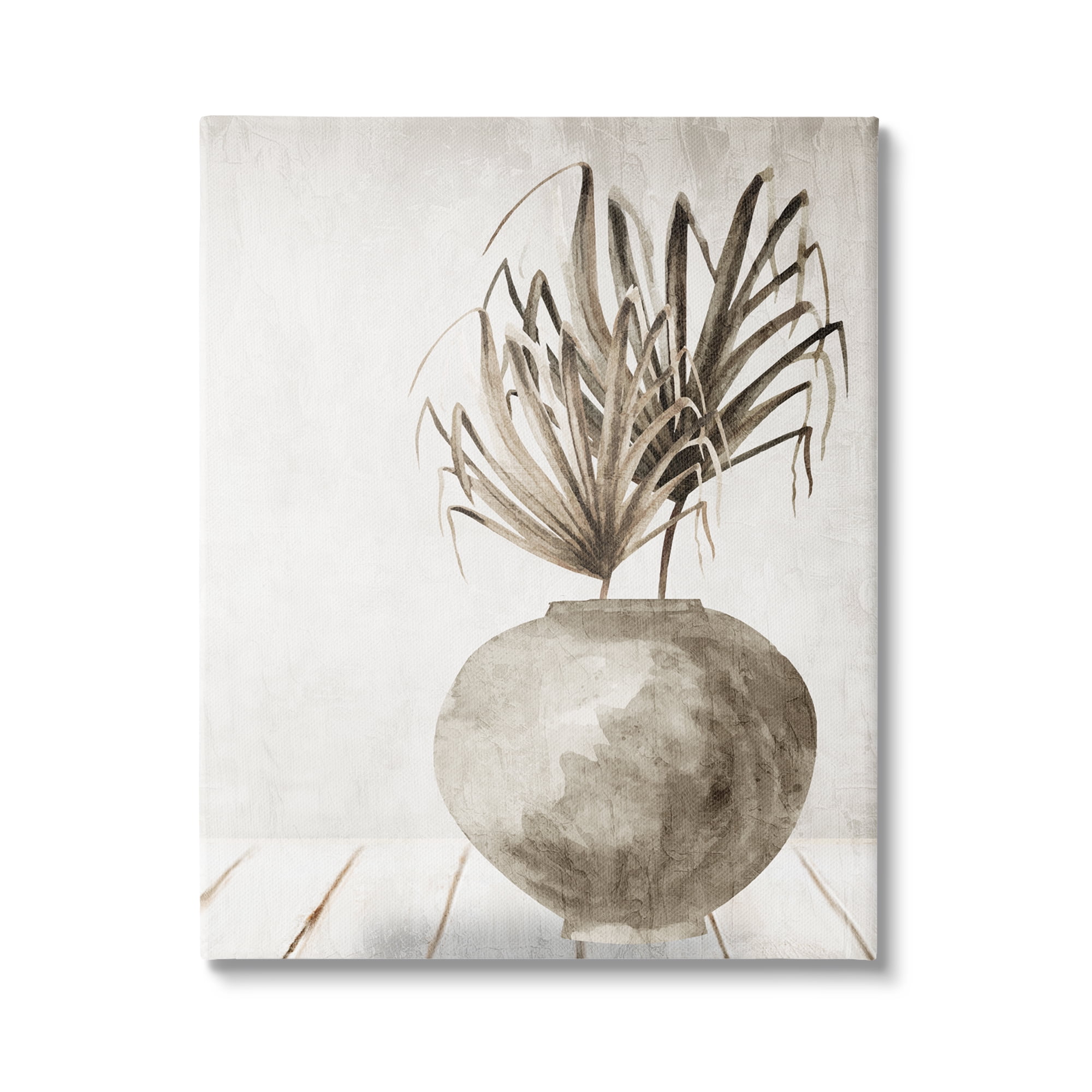 Stupell Industries Neutral Palms Still Life Botanical & Floral Painting ...