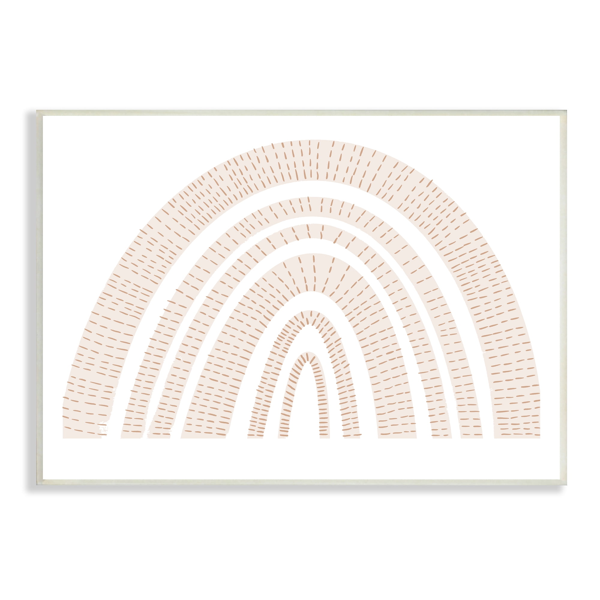 Stupell Industries Neutral Patterned Rainbow Arches Minimal Brown Beige ...