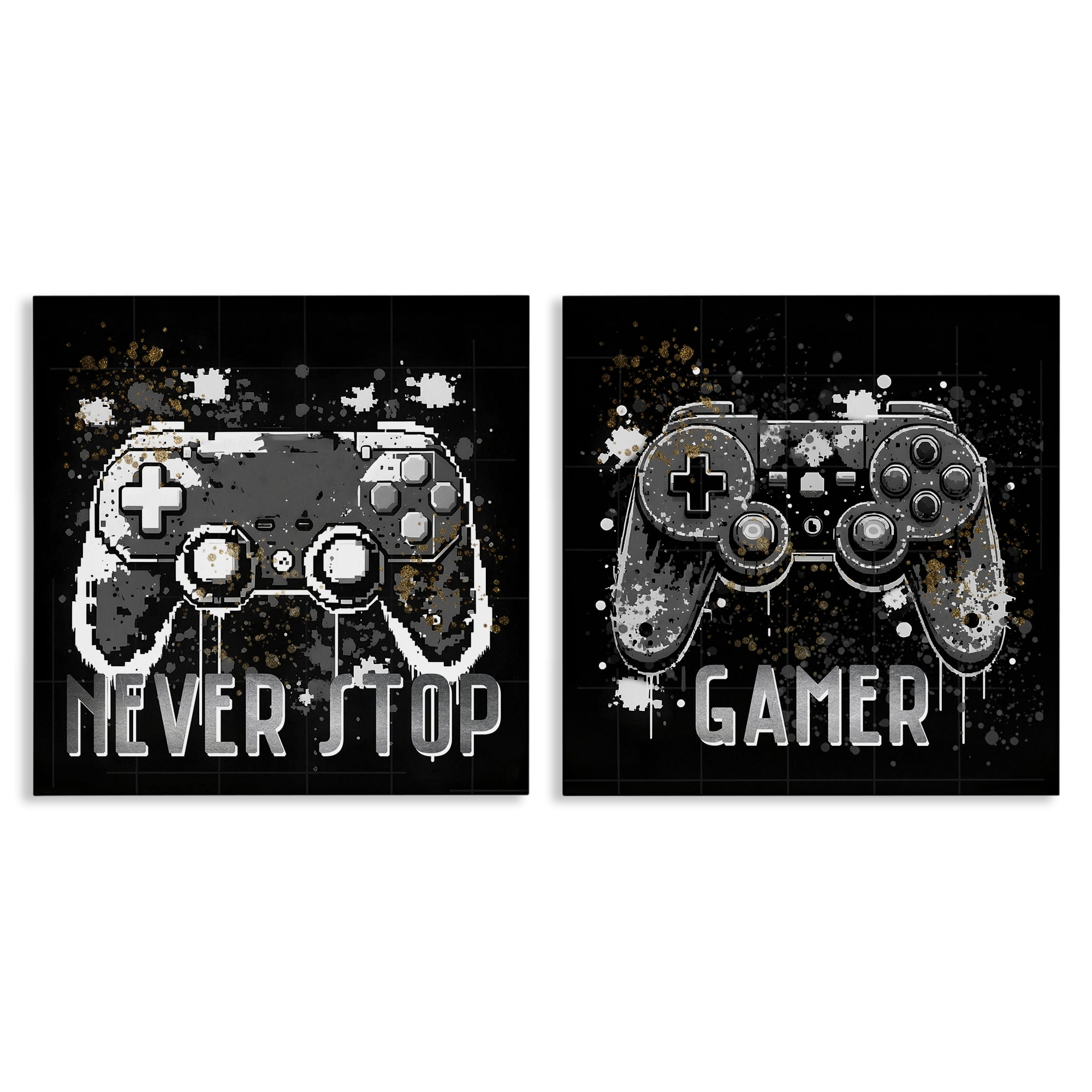 Stupell Industries Never Stop Modern Gamer Entertainment Painting ...