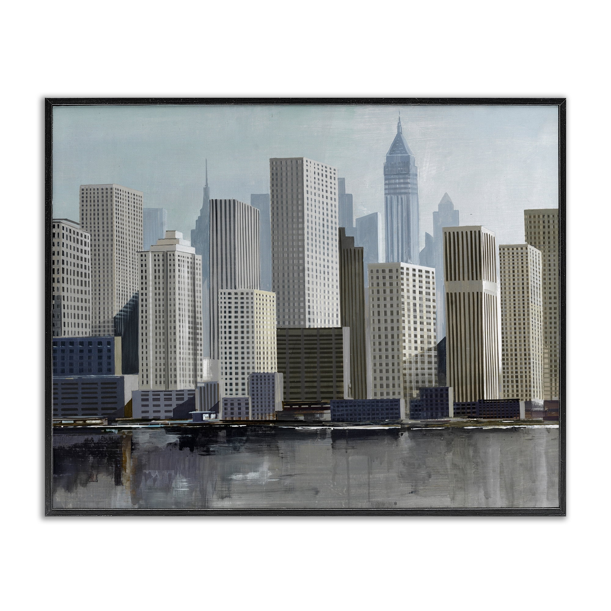 Stupell Industries New York City Sans Bridge Black Framed Giclee Art ...