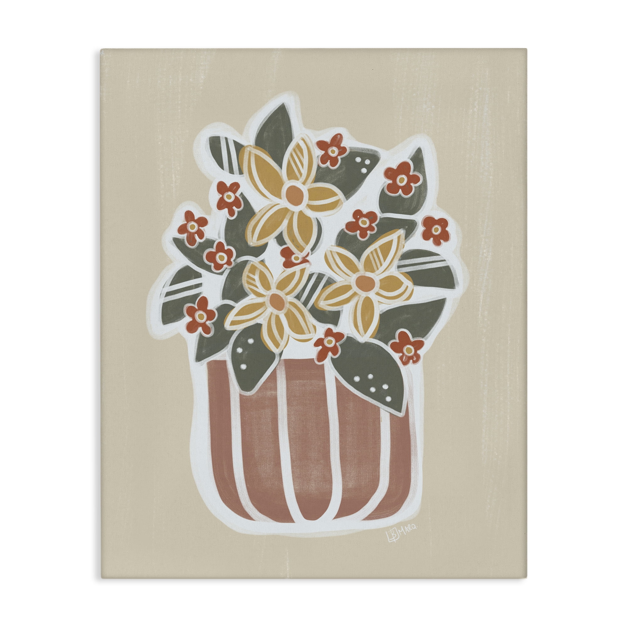 Stupell Industries Nick Flower Bouquet Canvas Wall Art design by Beki ...