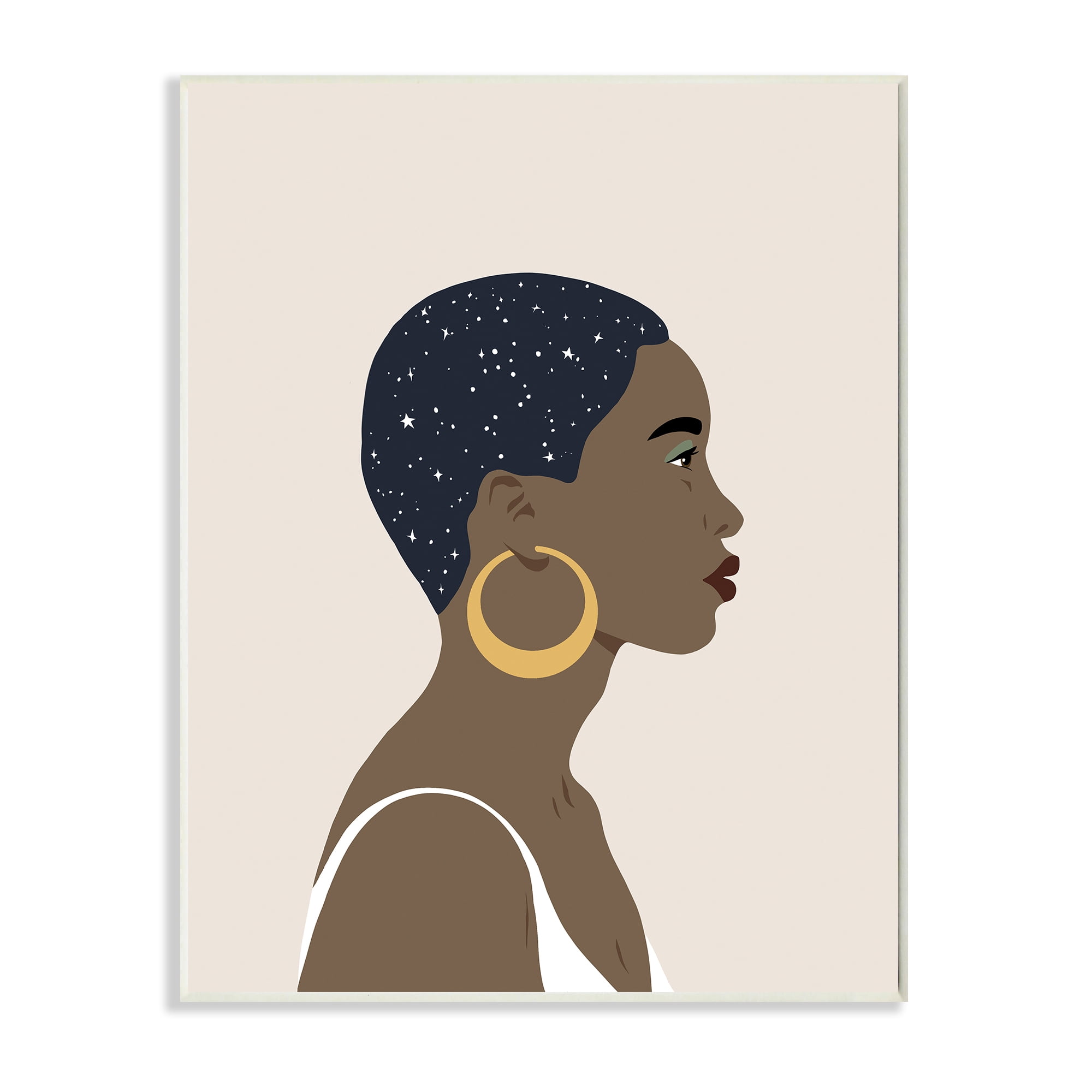 Stupell Industries Night Sky Constellation Glam Female Portrait ...