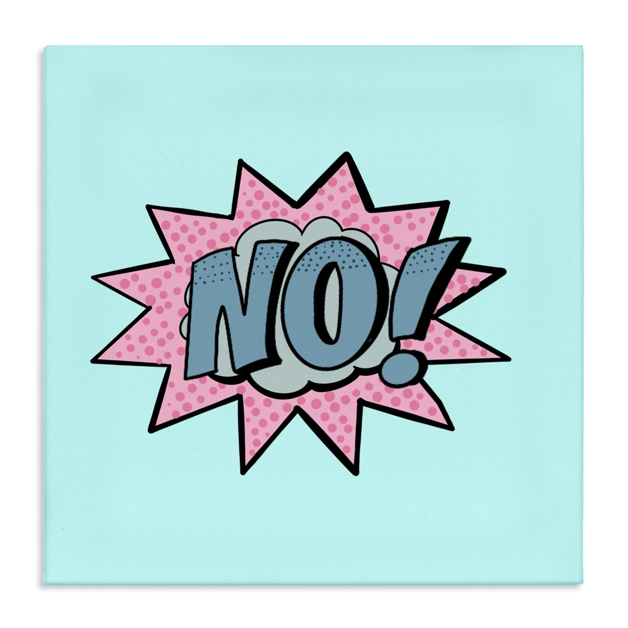 Stupell Industries No Comic Speech Bubble Canvas Wall Art design by Ashley Singleton, 36 x 36 ...