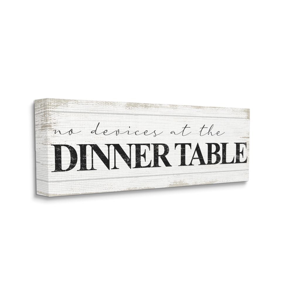 Stupell Industries No Devices at Dinner Table Quote Family Kitchen Sign ...
