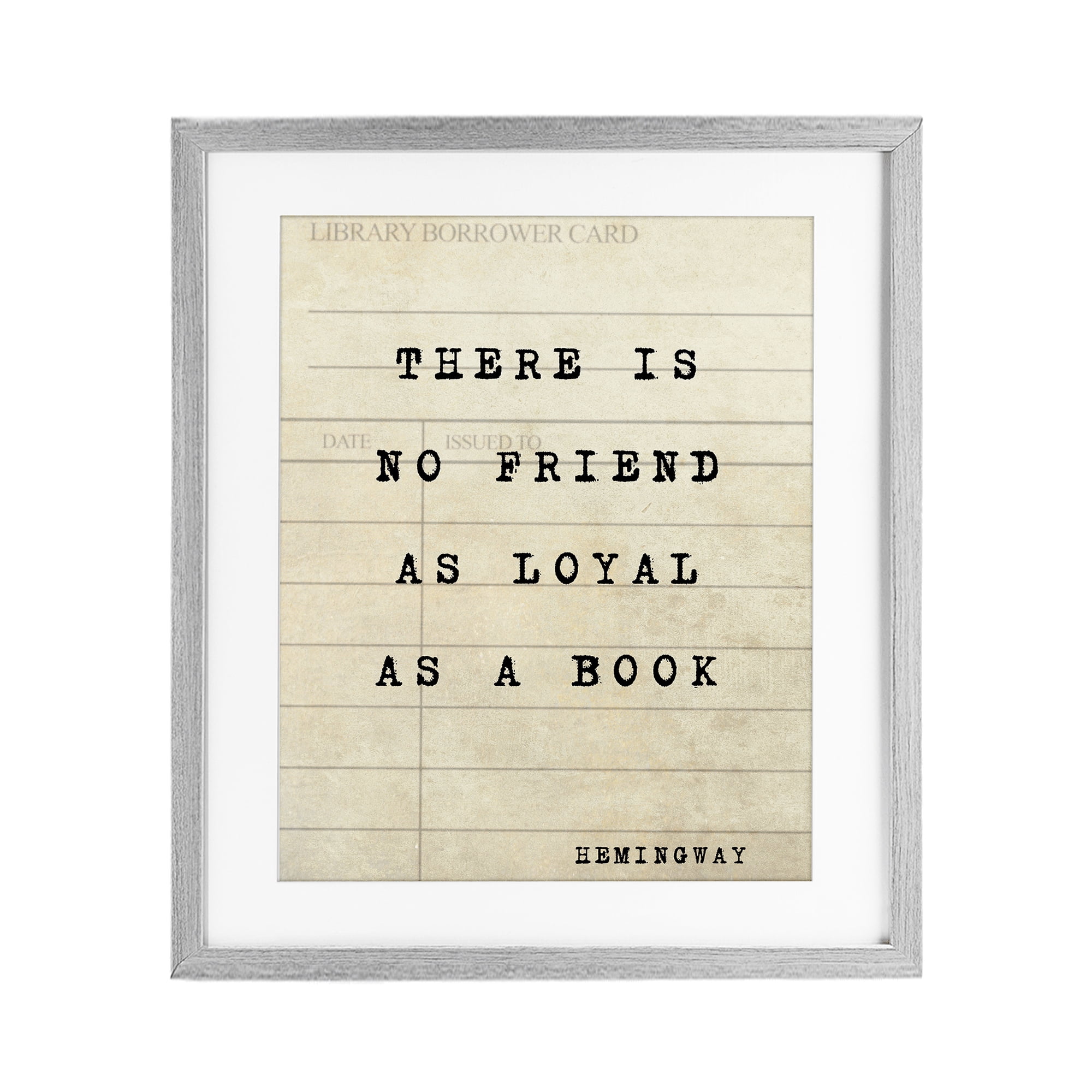 Stupell Industries No Friend As Loyal As A Book Gray Framed Print Under ...