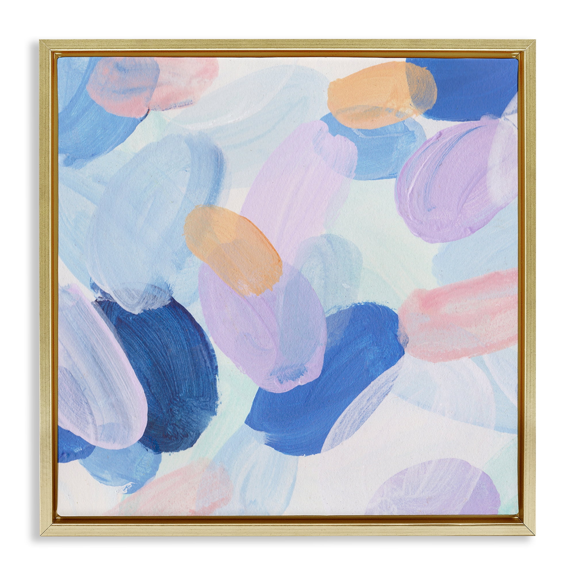 Stupell Industries Oblong Shapes Pattern Abstract Painting Gold Floater ...