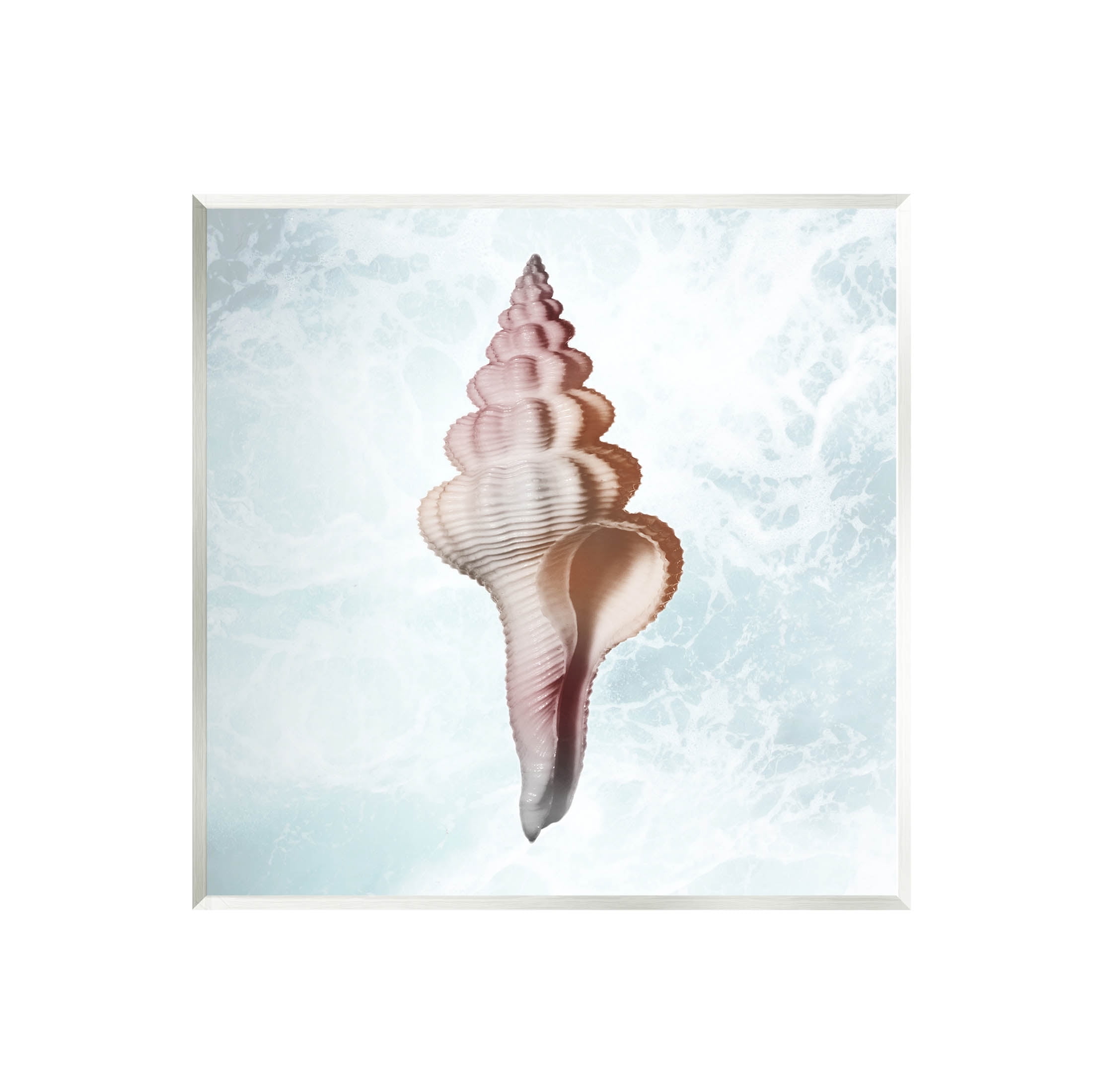 Stupell Ocean Waves Conch Shell Art Print - 12x12 Inches - Walmart.com