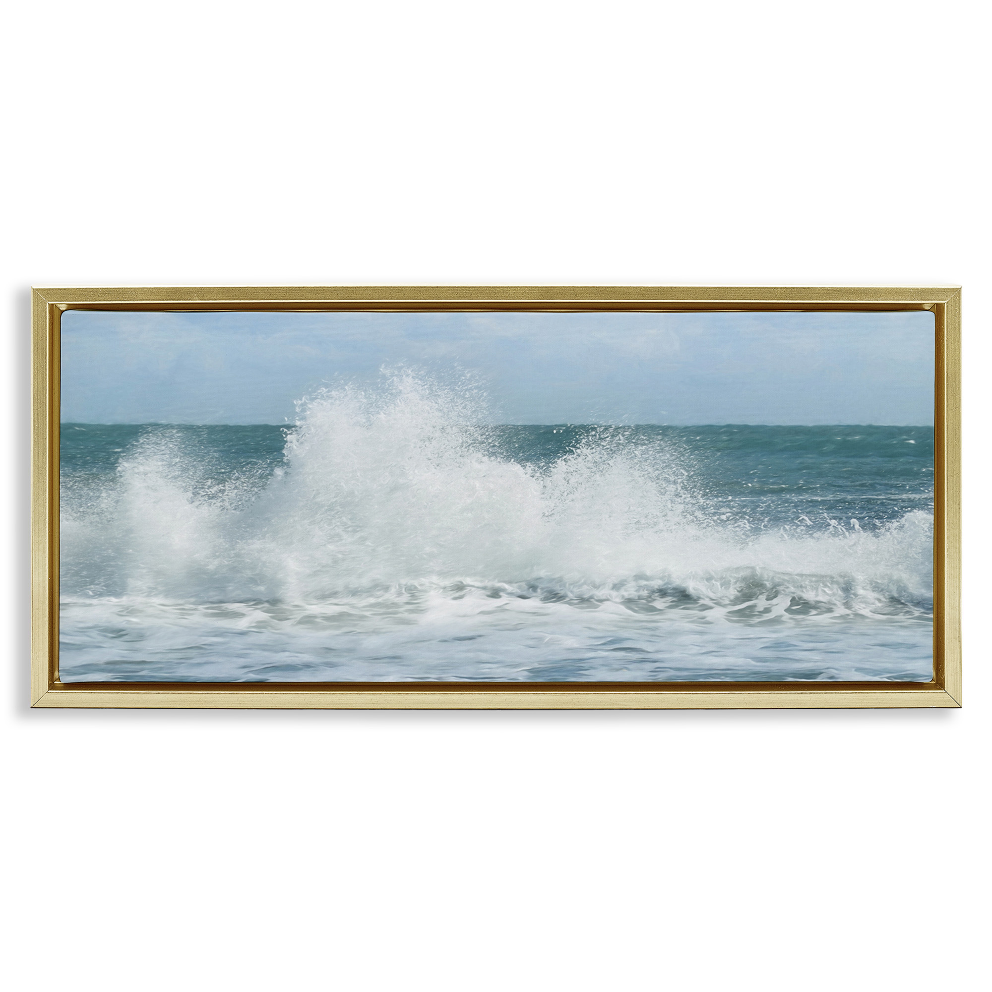 Stupell Industries Ocean Waves Crashing Foam Splash Nature Photography ...