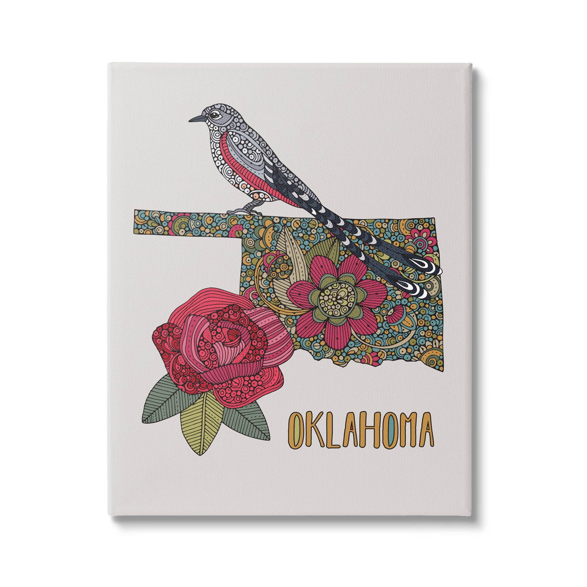 Stupell Industries Bird & Flower Canvas Print - 16x20 Inches - Walmart.com