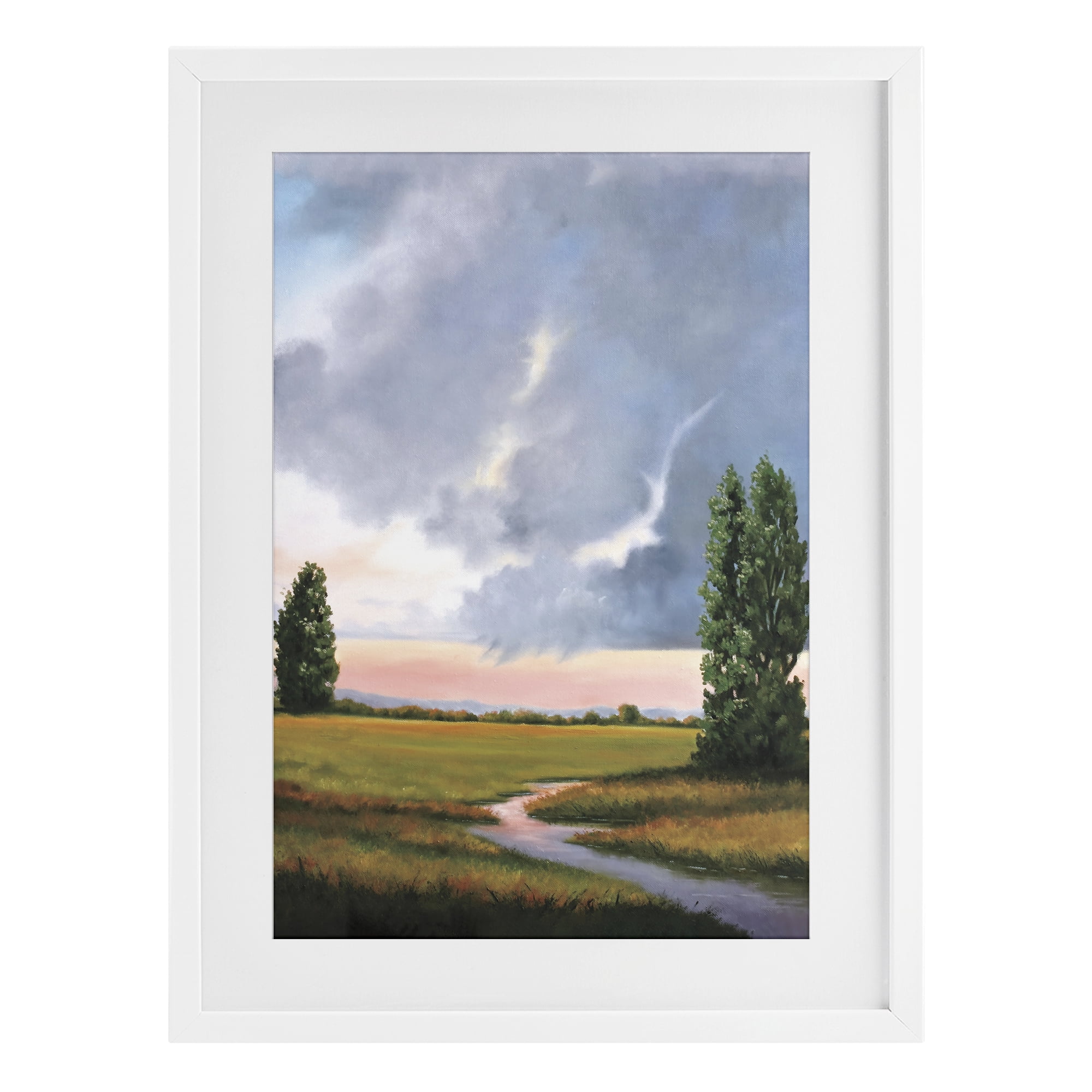 Stupell Industries Ominous Storm Cloud Scenery White Framed Print Under ...
