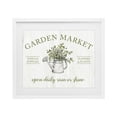 Stupell Industries Open Daily Garden Market White Framed Print Under ...