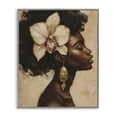 Stupell Industries Orchid Majesty Portrait Gray Framed Giclee Art ...