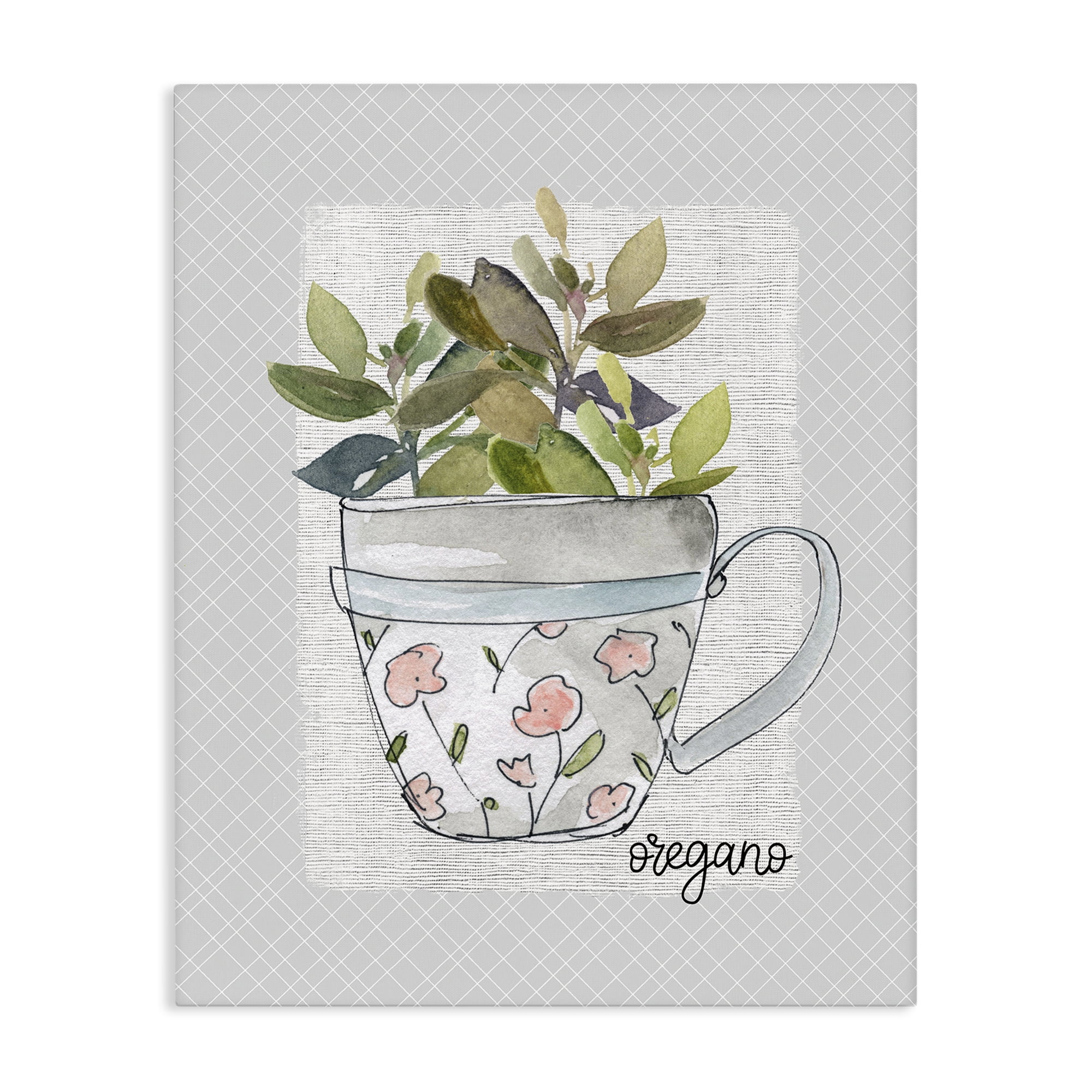 Stupell Industries Oregano Herb Mug Canvas Wall Art, design by Livi ...