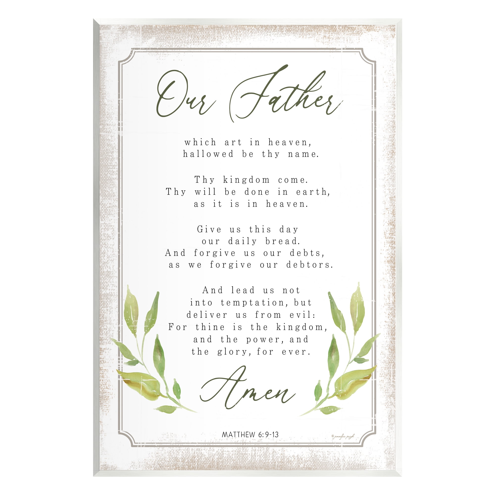 Stupell Industries Our Father Spiritual Proverb Religious Painting ...