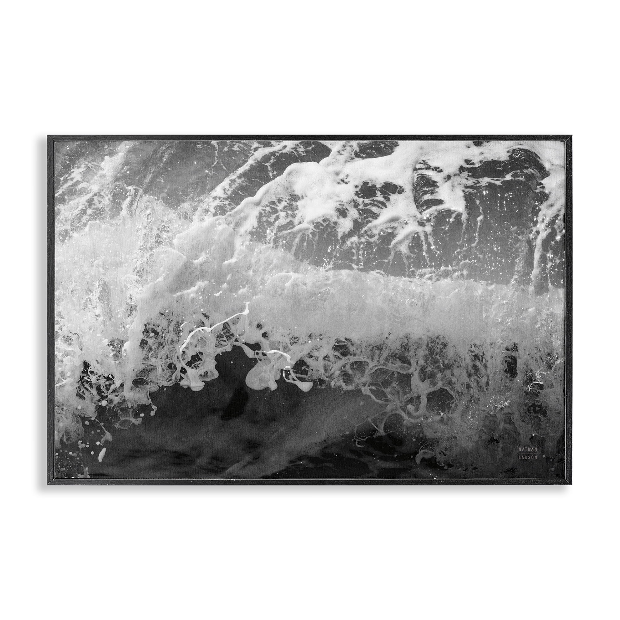Stupell Industries Pacific Ocean Splash Landscape Photography Black ...