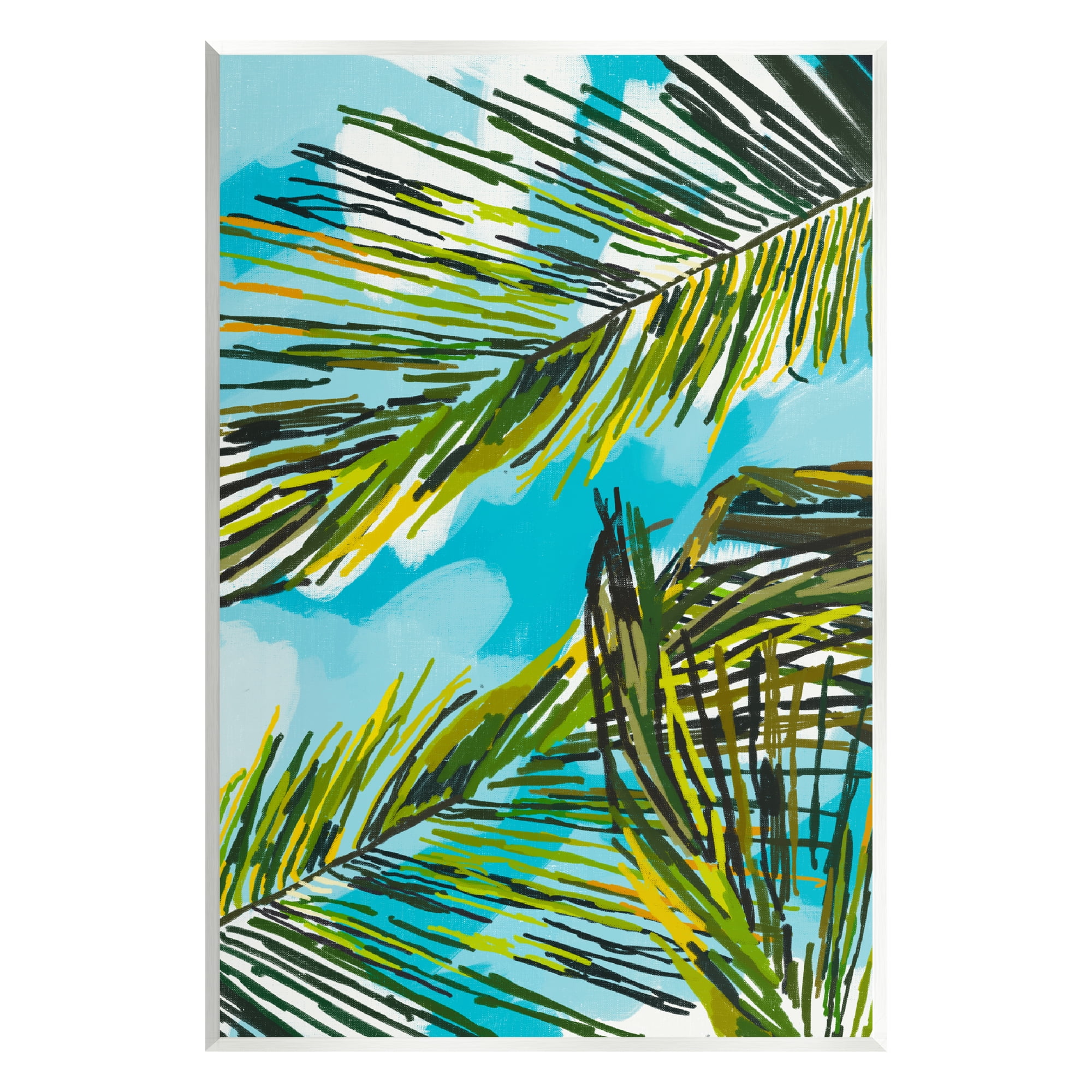 Stupell Industries Palm Leaves Botanical Painting - Wall Art - Walmart.com