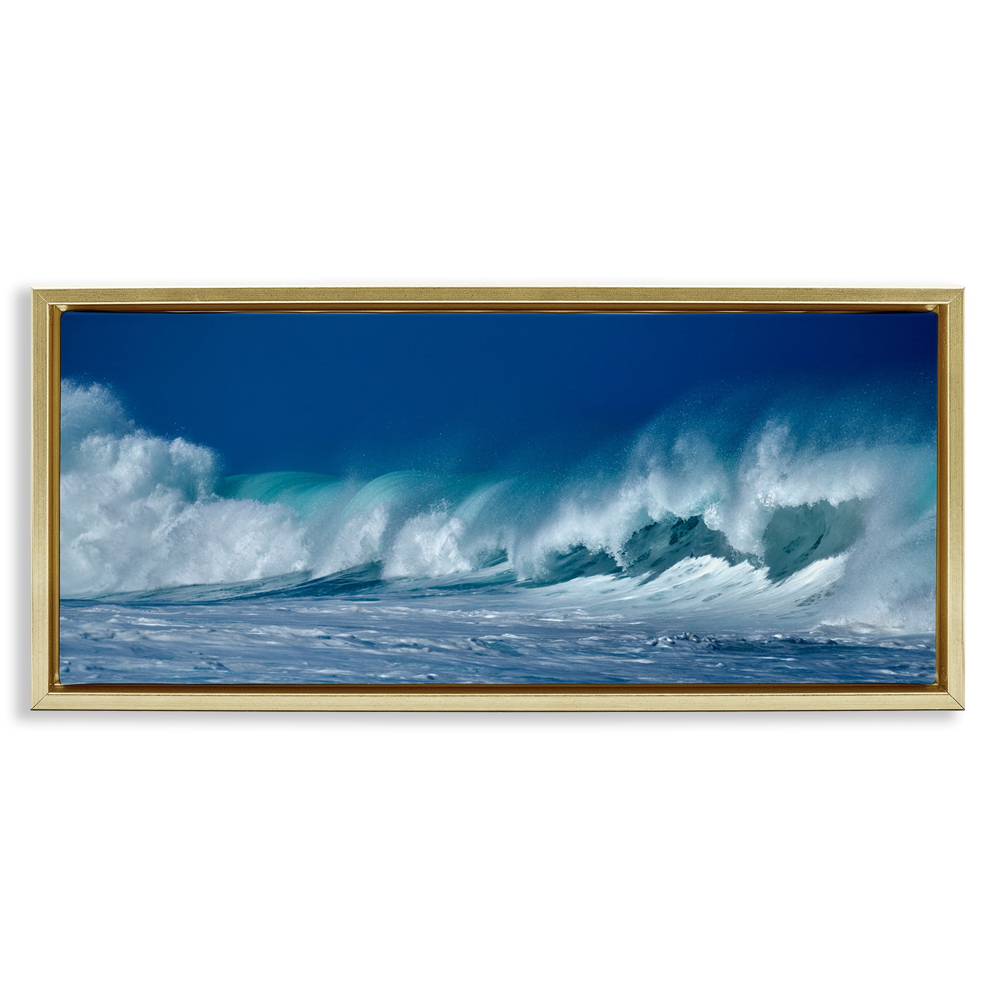 Stupell Industries Panoramic Tsunami Wave Splashing Nature Photography ...