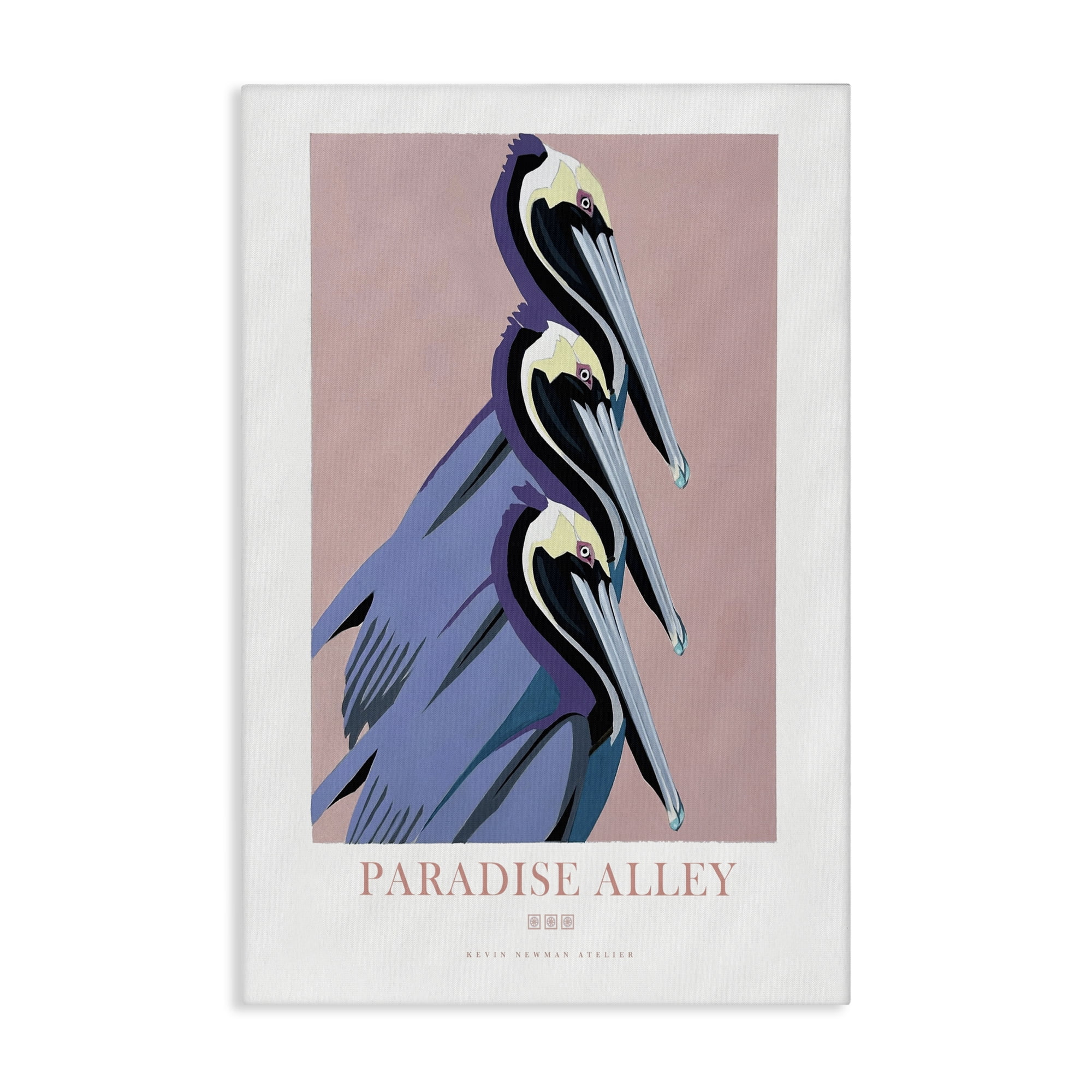 Stupell Industries Paradise Alley Pelican Trio Canvas Wall Art, design ...