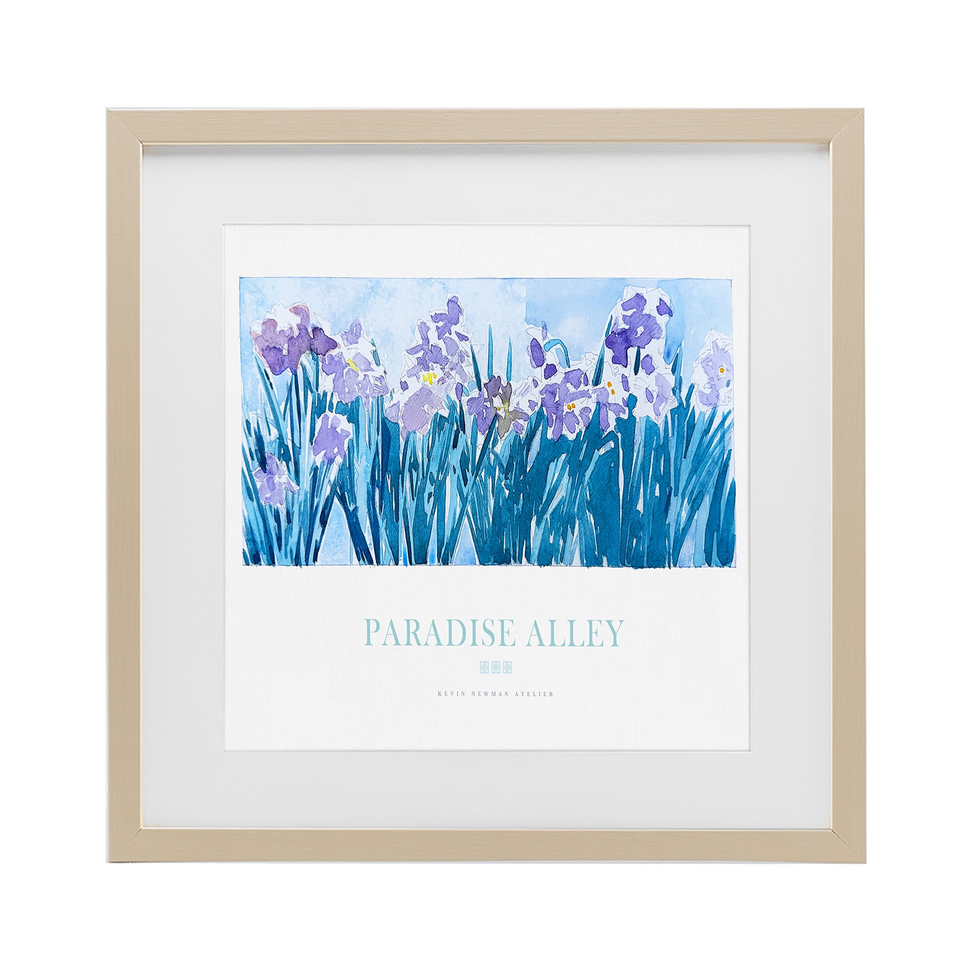 Stupell Industries Paradise Alley Purple Irises Birch Framed Print ...