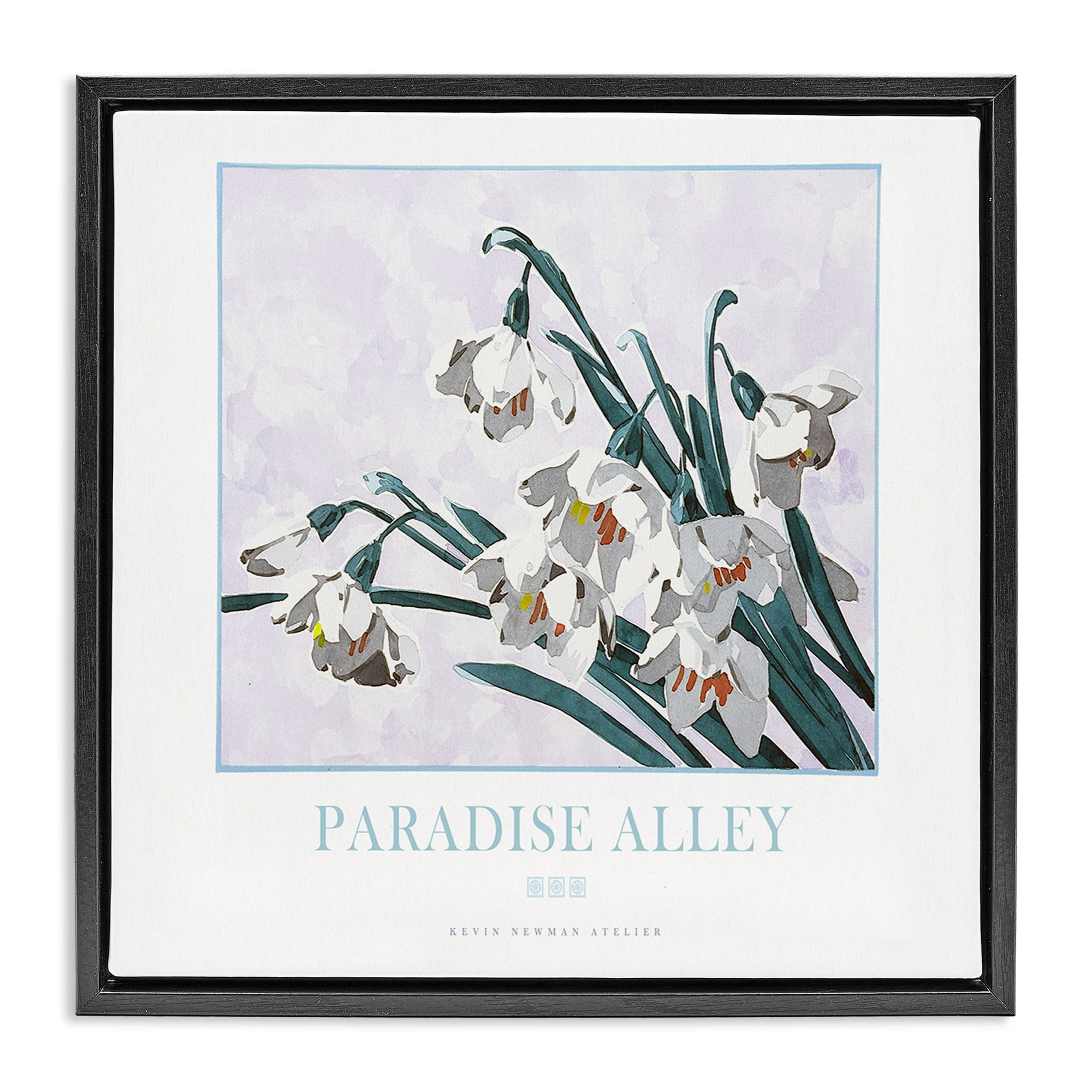 Stupell Industries Paradise Alley White Spring Blooms Black Framed ...