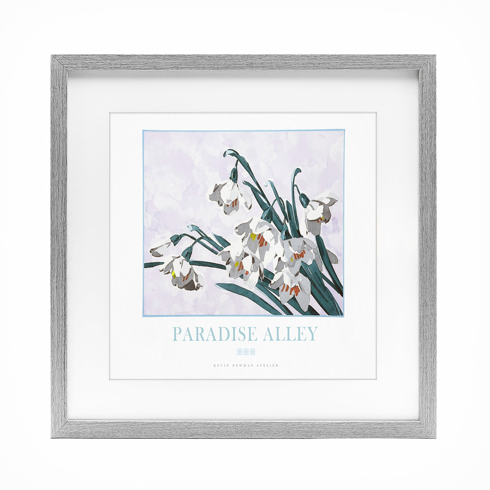 Stupell Industries Paradise Alley White Spring Blooms Gray Framed Print ...