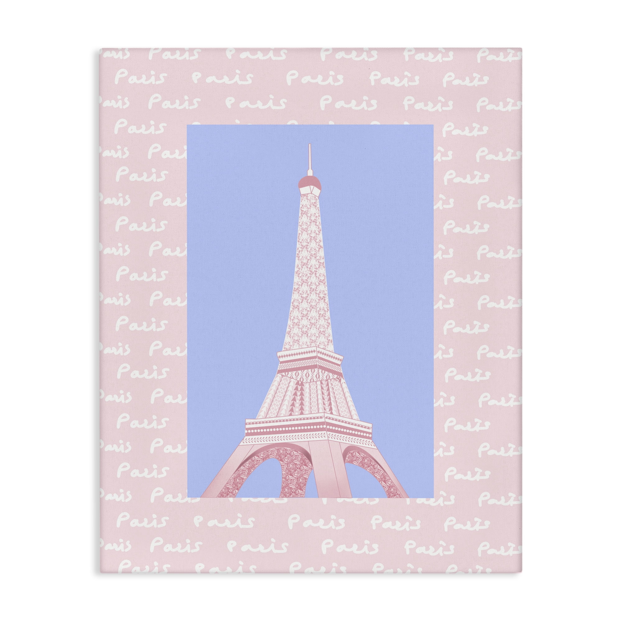 Stupell Industries Paris Pastel Eiffel Tower Canvas Wall Art design by ...