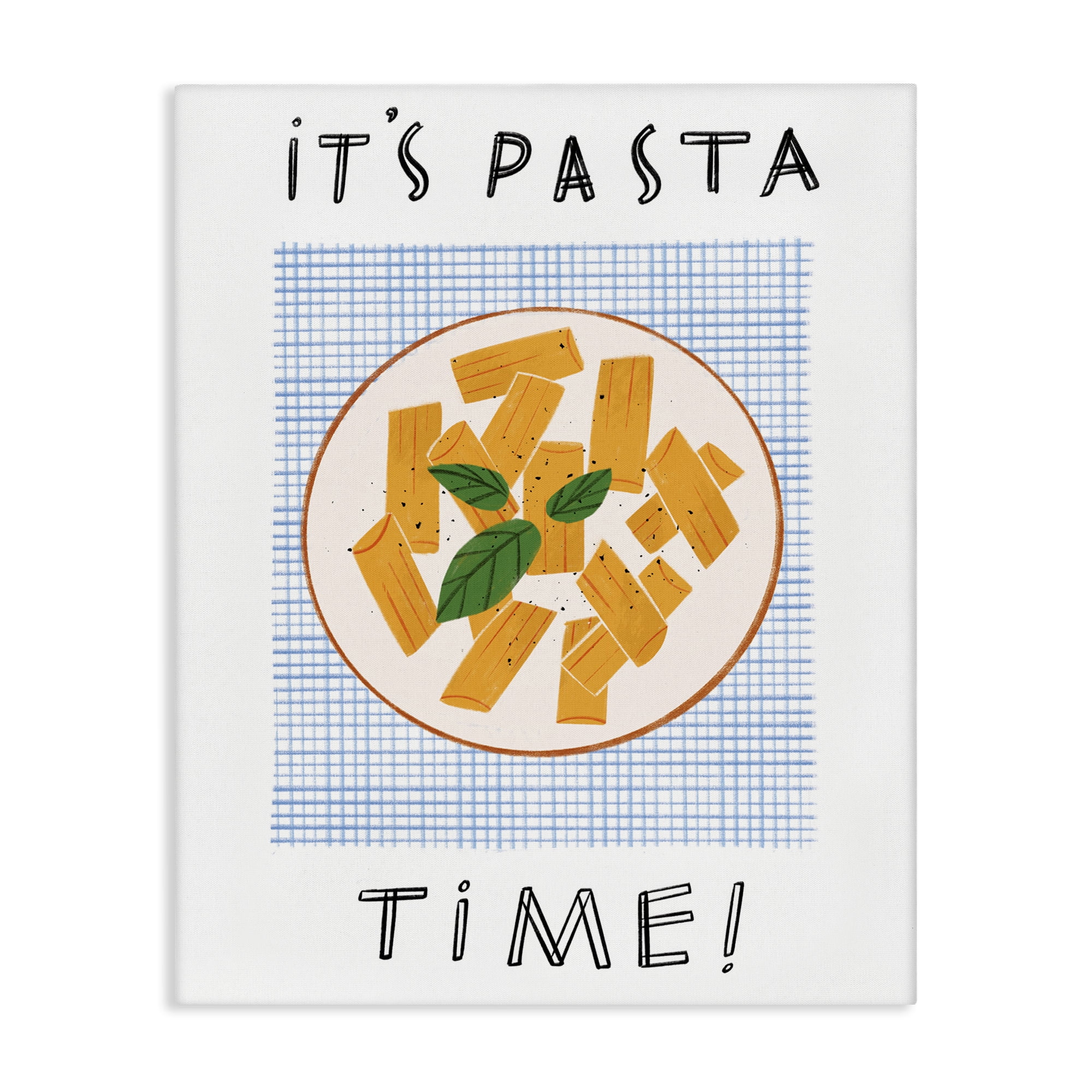 Stupell Industries Pasta Time Phrase Food & Beverage Painting Wrapped ...