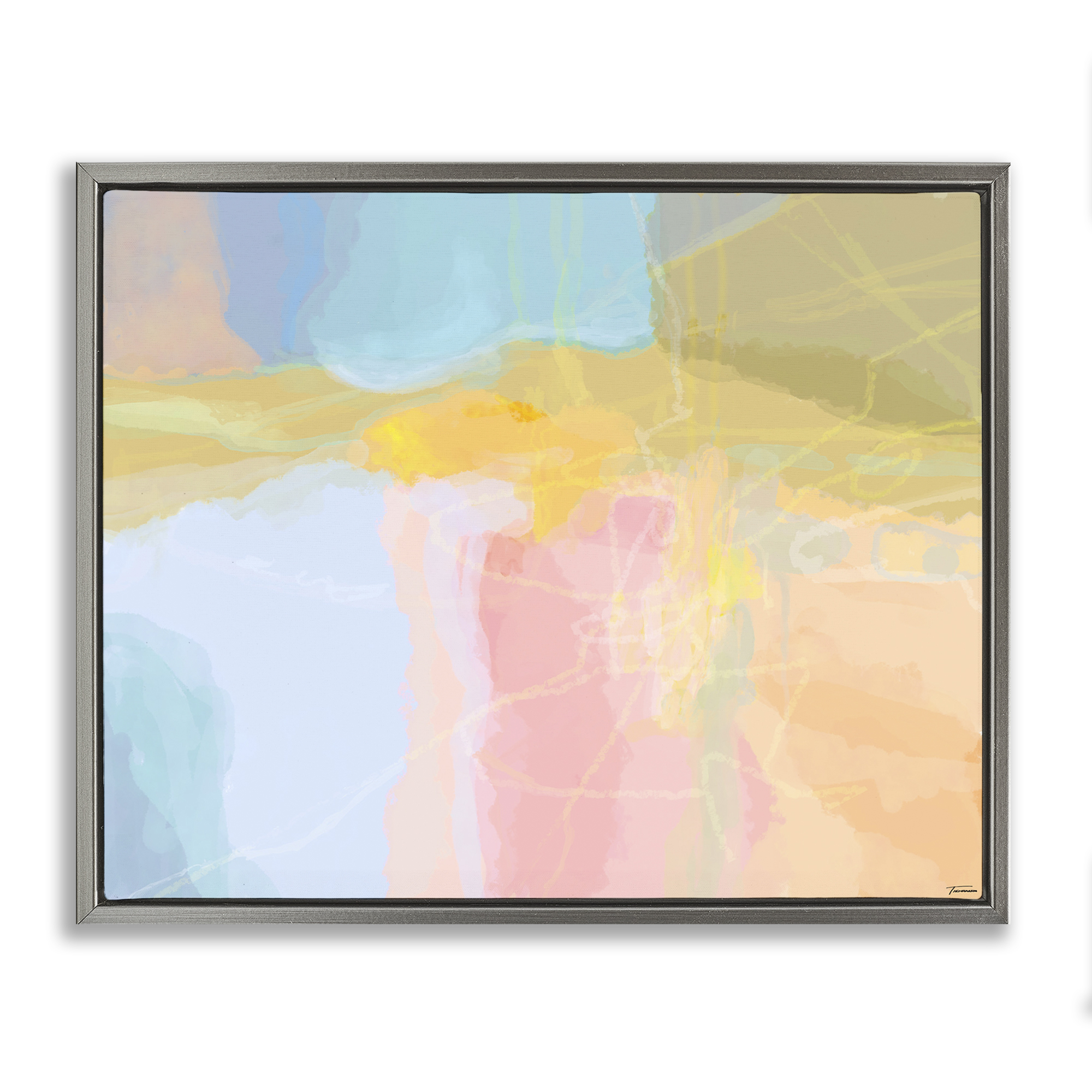 Stupell Industries Pastel Collaged Pattern Abstract Painting Gray ...