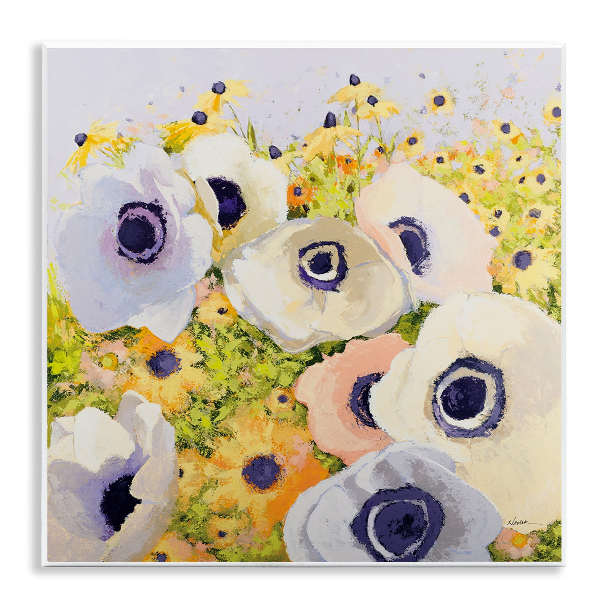 Stupell Industries Pastel Poppy Field Plants & Flowers Painting ...